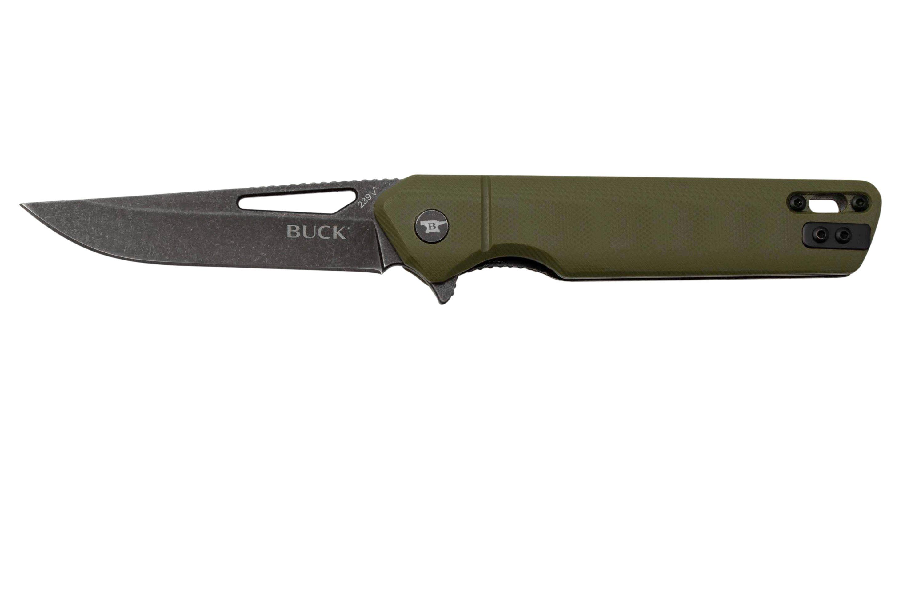 Buck Infusion Modified Tanto 0239GRS OD Green G10 pocket knife ...
