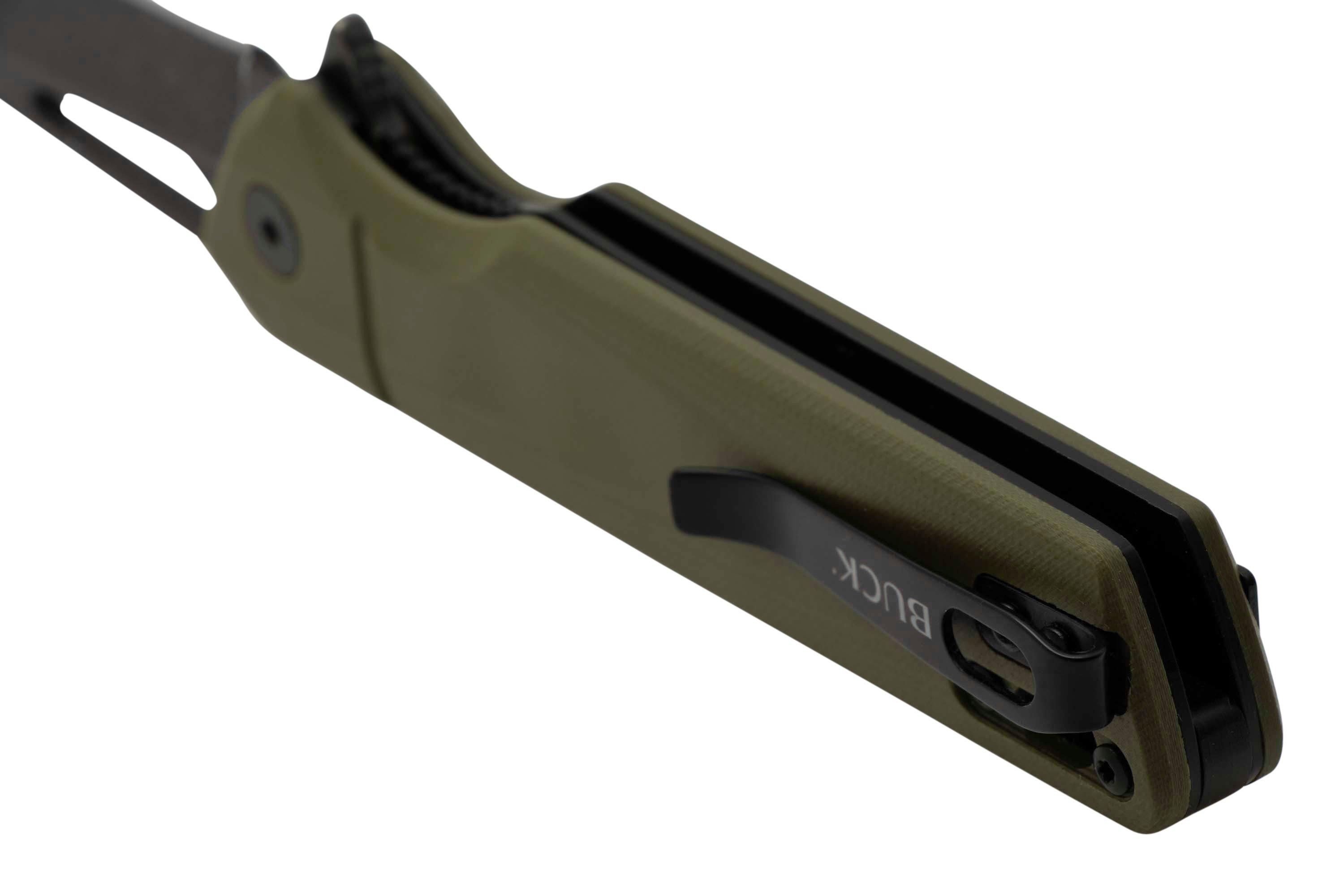Buck Infusion Modified Tanto 0239GRS OD Green G10 pocket knife ...