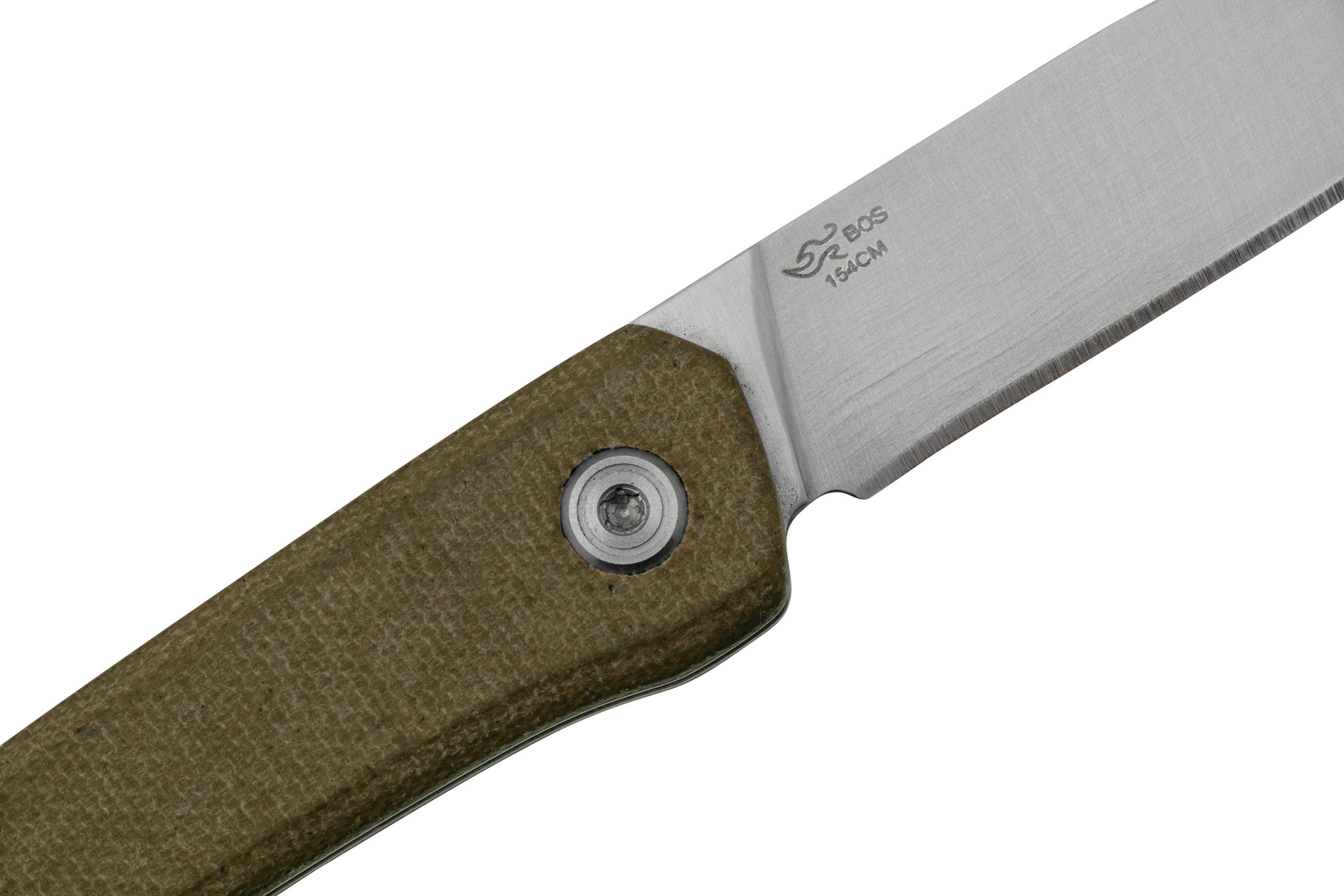 Buck Saunter 0250GRS, Drop Point, Green Micarta, pocket knife ...