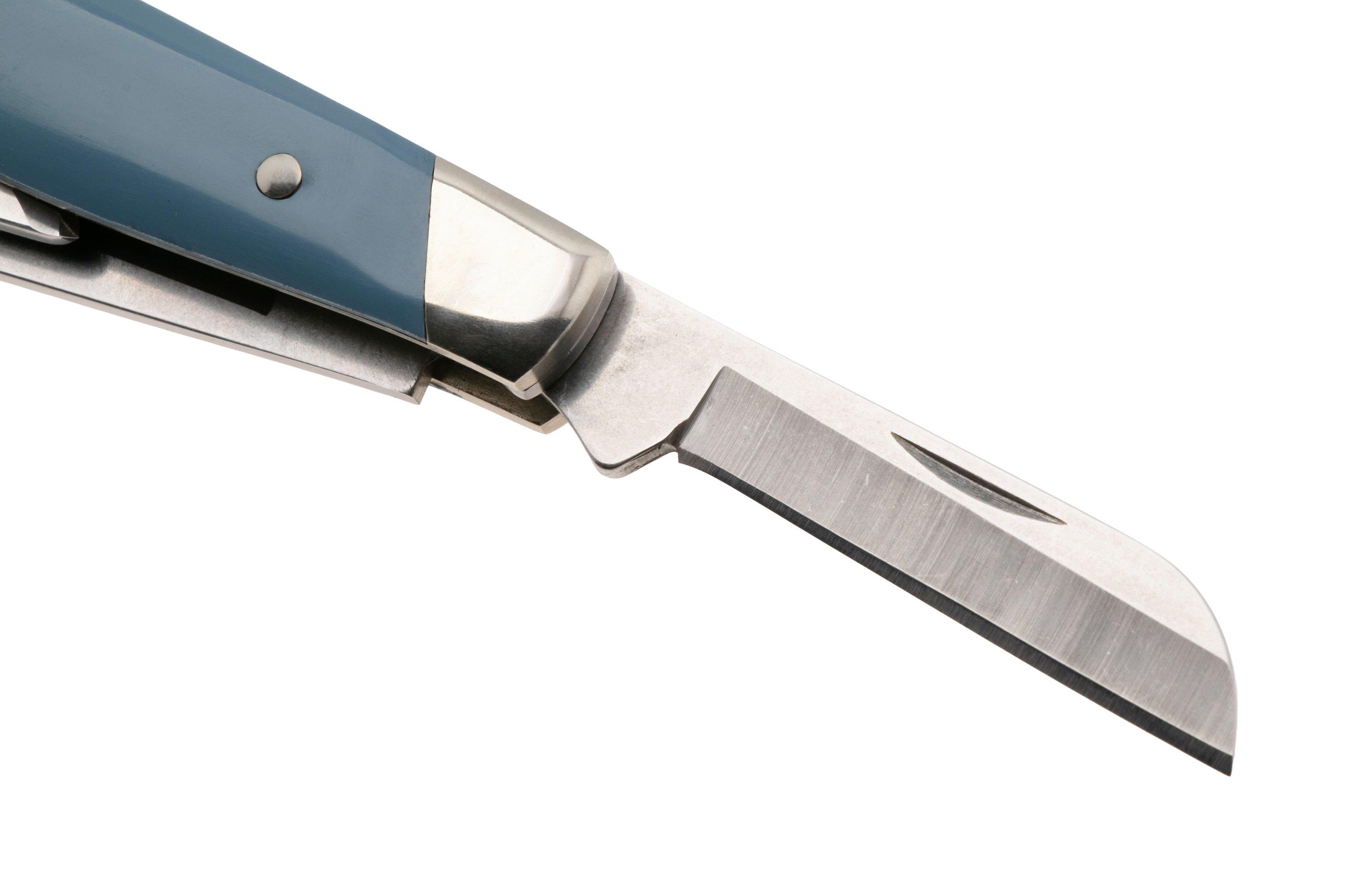 Buck Stockman 0301BLS Satin 420HC, Blue Synthetic Nickel Silver, pocket ...