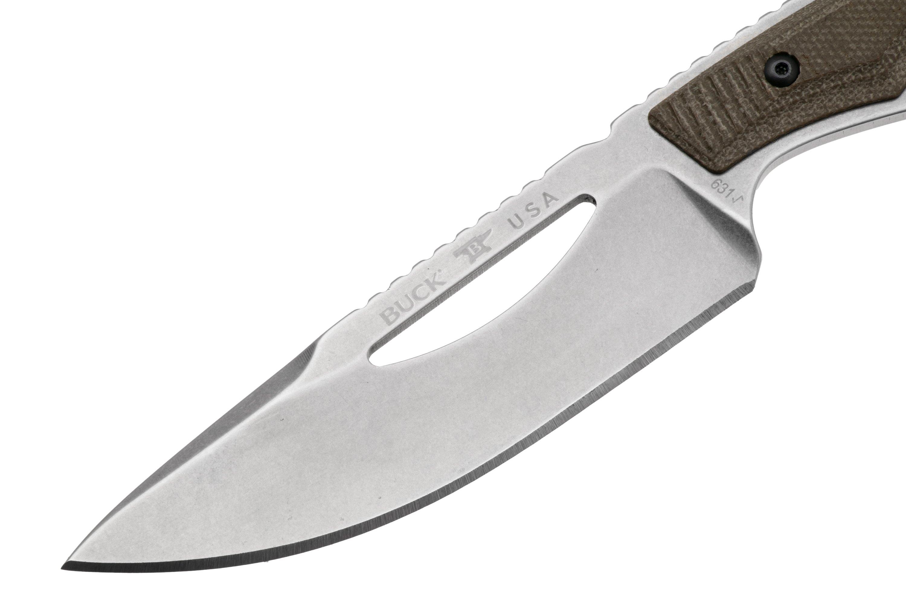 Buck PakLite Field Pro 631GRS Green Micarta, fixed knife ...
