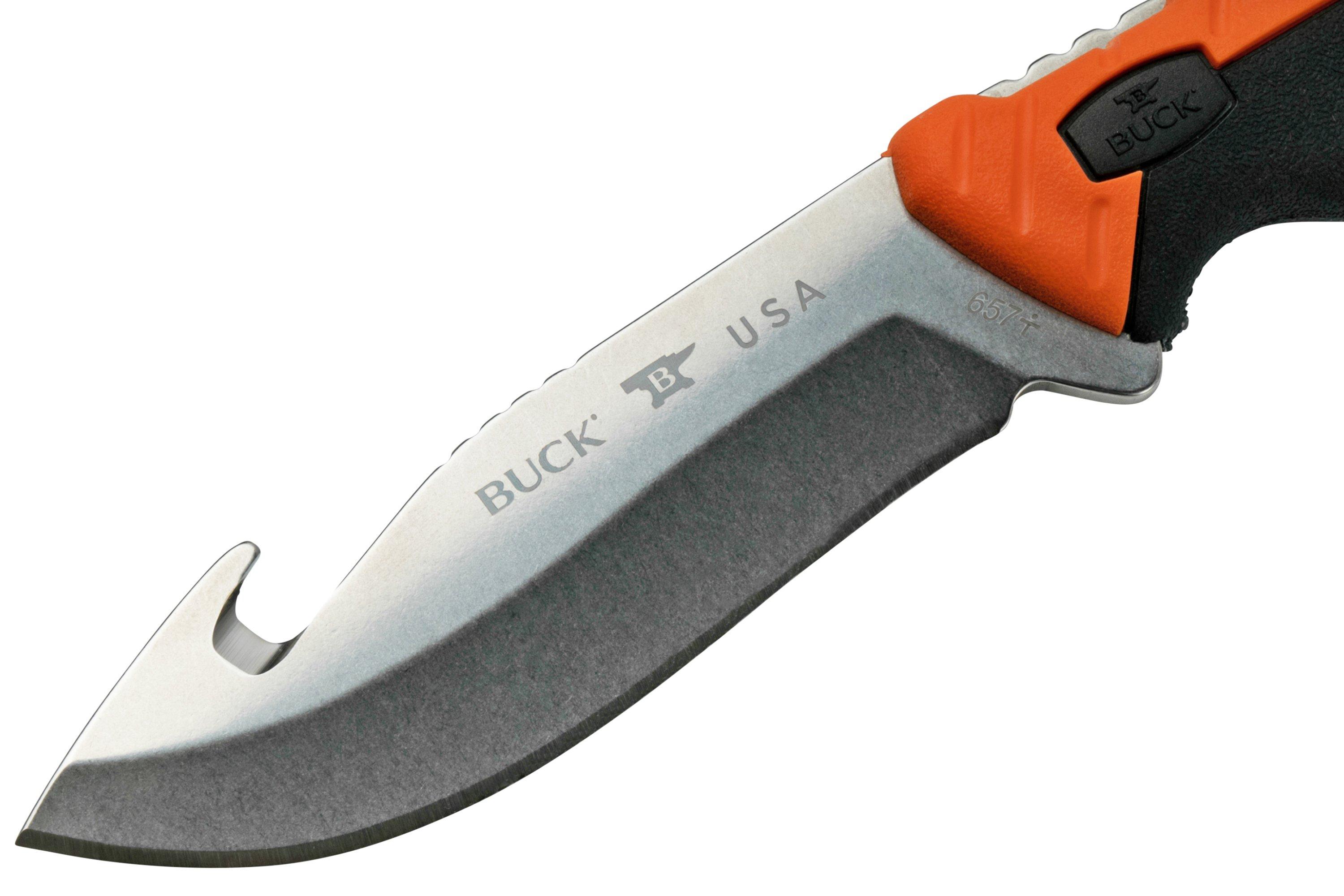 Buck Pursuit Pro Guthook Large 0657ORG hunting knife | Advantageously ...