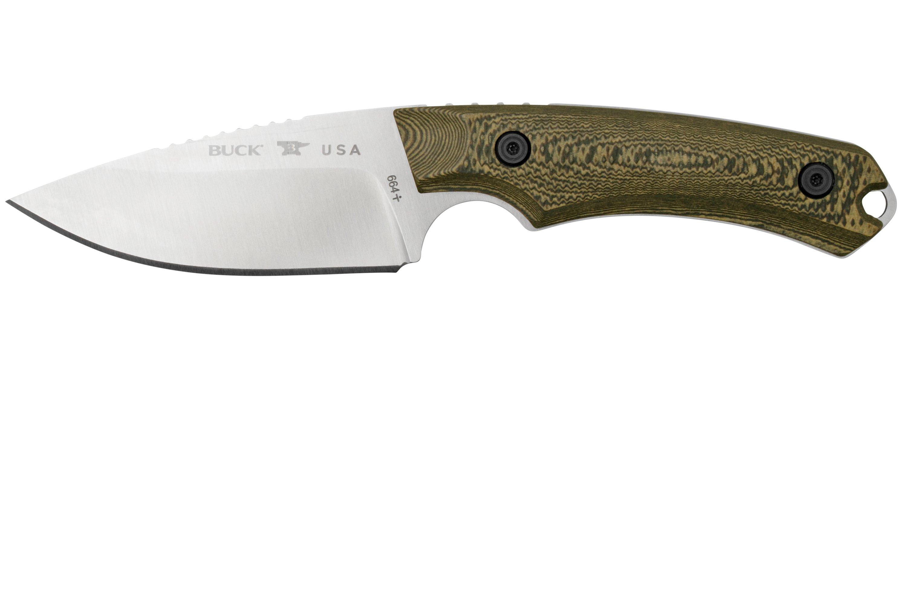 Buck Alpha Hunter Pro 0664BRS, Richlite, fixed knife | Advantageously ...