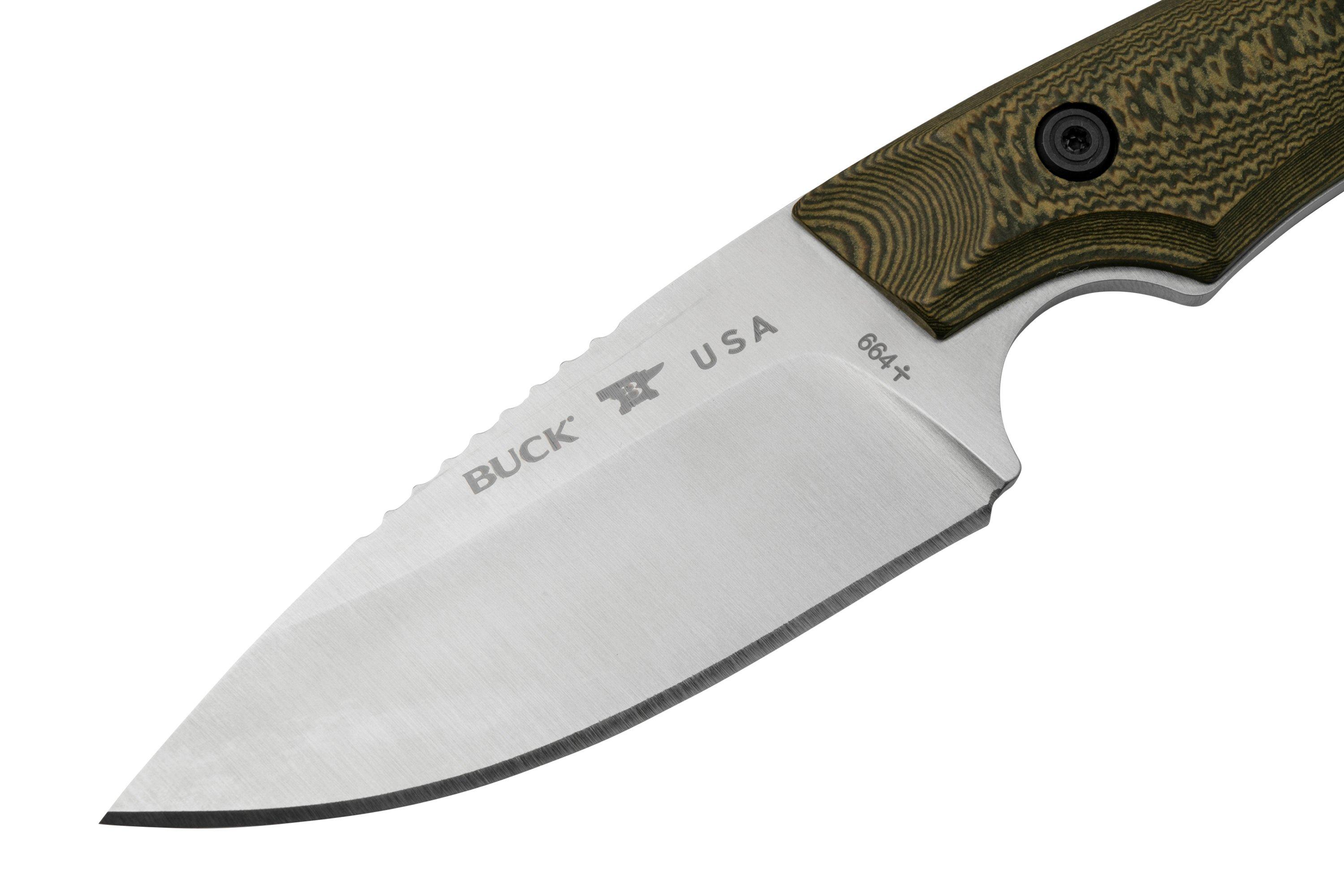Buck Alpha Hunter Pro 0664BRS, Richlite, fixed knife | Advantageously ...