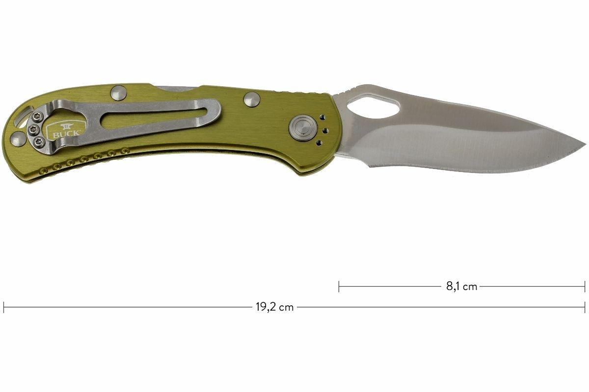Buck 722 Spitfire 0722GYS1-B plain edge, green | Advantageously ...