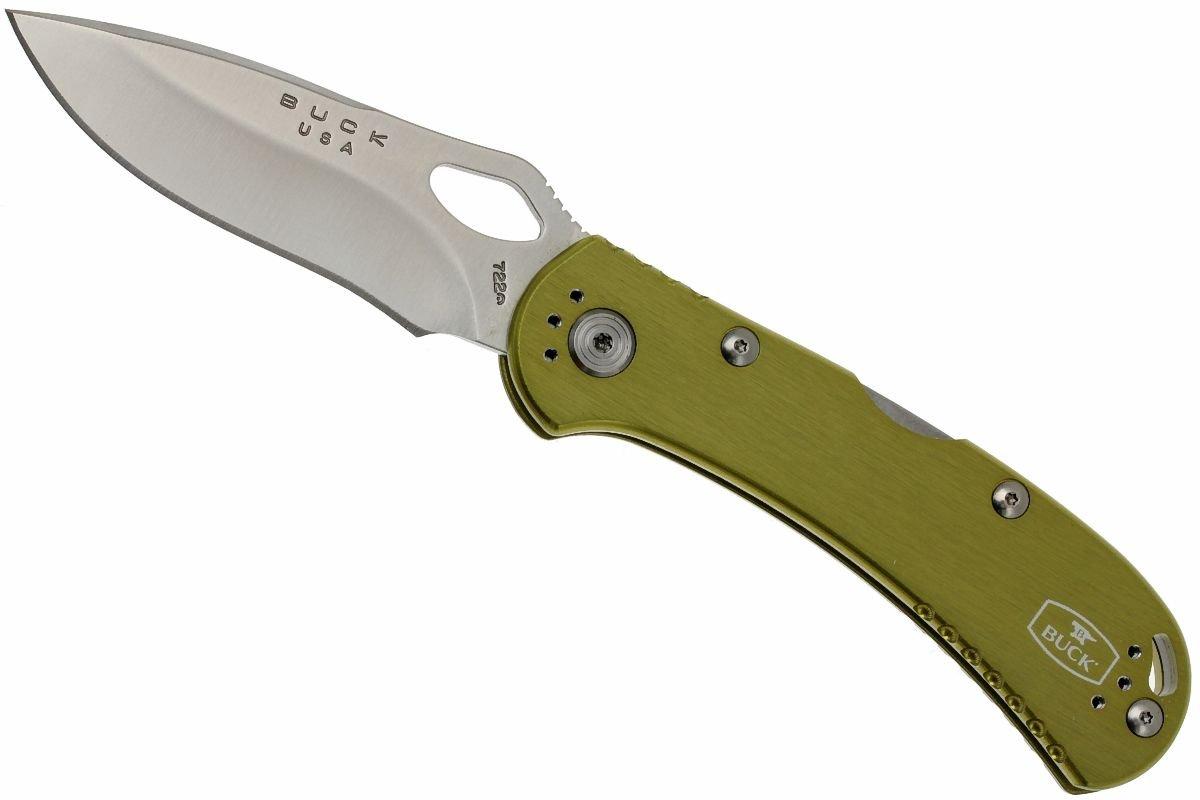 Buck 722 Spitfire 0722GYS1-B plain edge, green | Advantageously ...