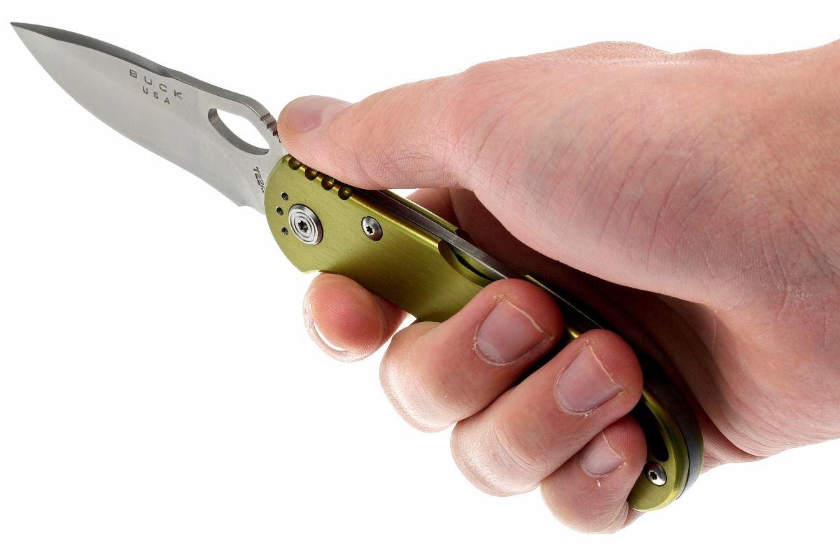 Buck 722 Spitfire 0722GYS1-B plain edge, green | Advantageously ...