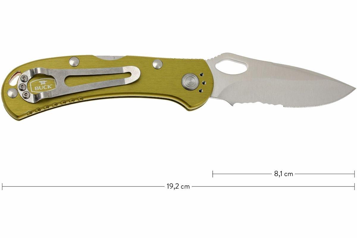 Buck 722 Spitfire 0722GRX1-B plain edge/serrated, green ...