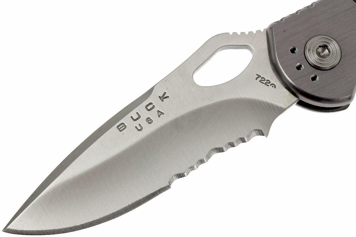 Buck 722 Spitfire 0722GYX1-B plain edge/serrated, gris | Achetez à prix ...