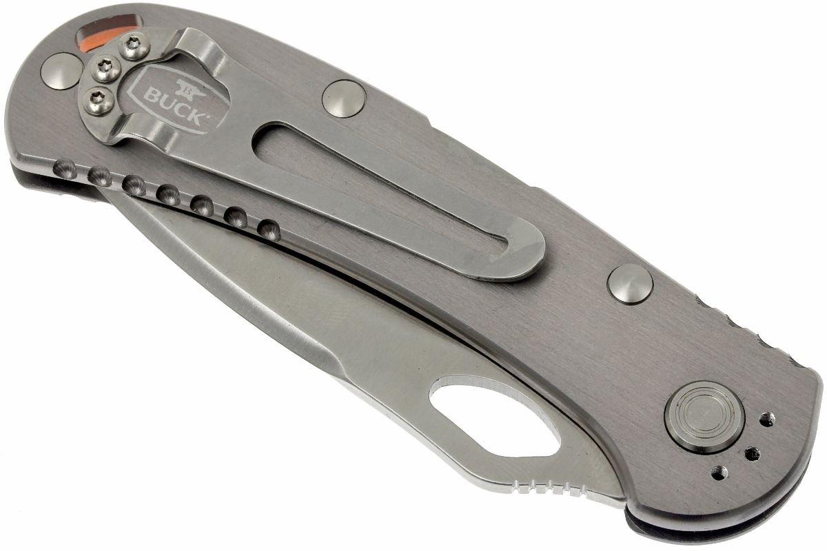 Buck 722 Spitfire 0722GYX1-B plain edge/serrated, grey | Advantageously ...