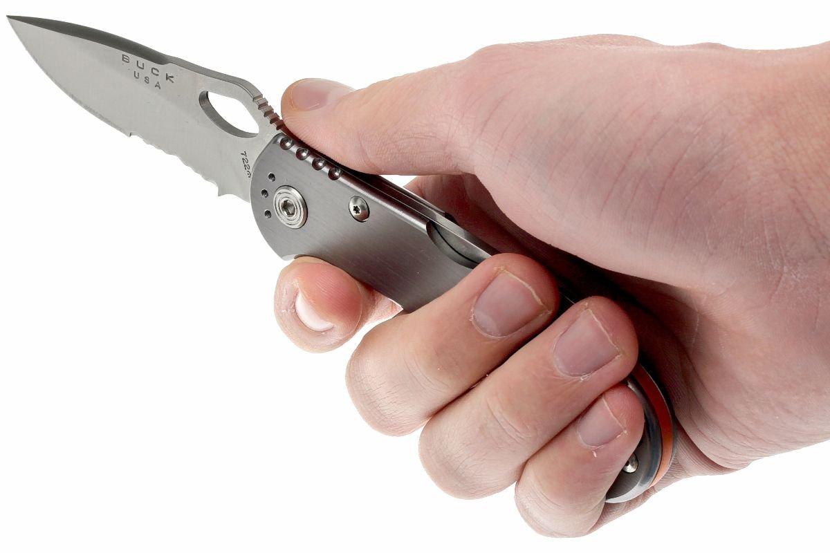 Buck 722 Spitfire 0722GYX1-B plain edge/serrated, grey | Advantageously ...