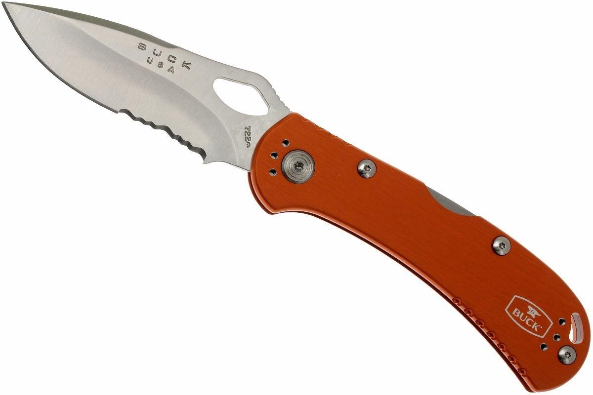 Buck 722 Spitfire 0722ORX1-B plain edge/serrated, orange ...
