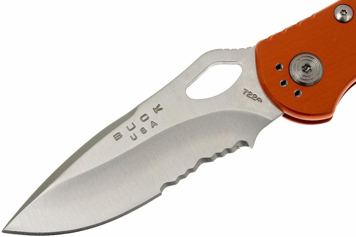 Buck 722 Spitfire 0722ORX1-B plain edge/serrated, orange ...