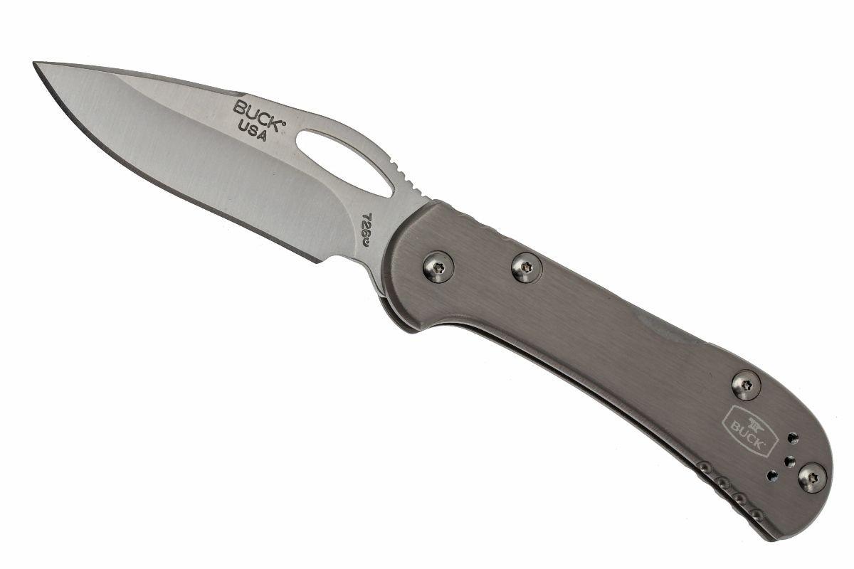 Buck 726 Mini Spitfire 0726 GYS-B plain edge, grey | Advantageously ...