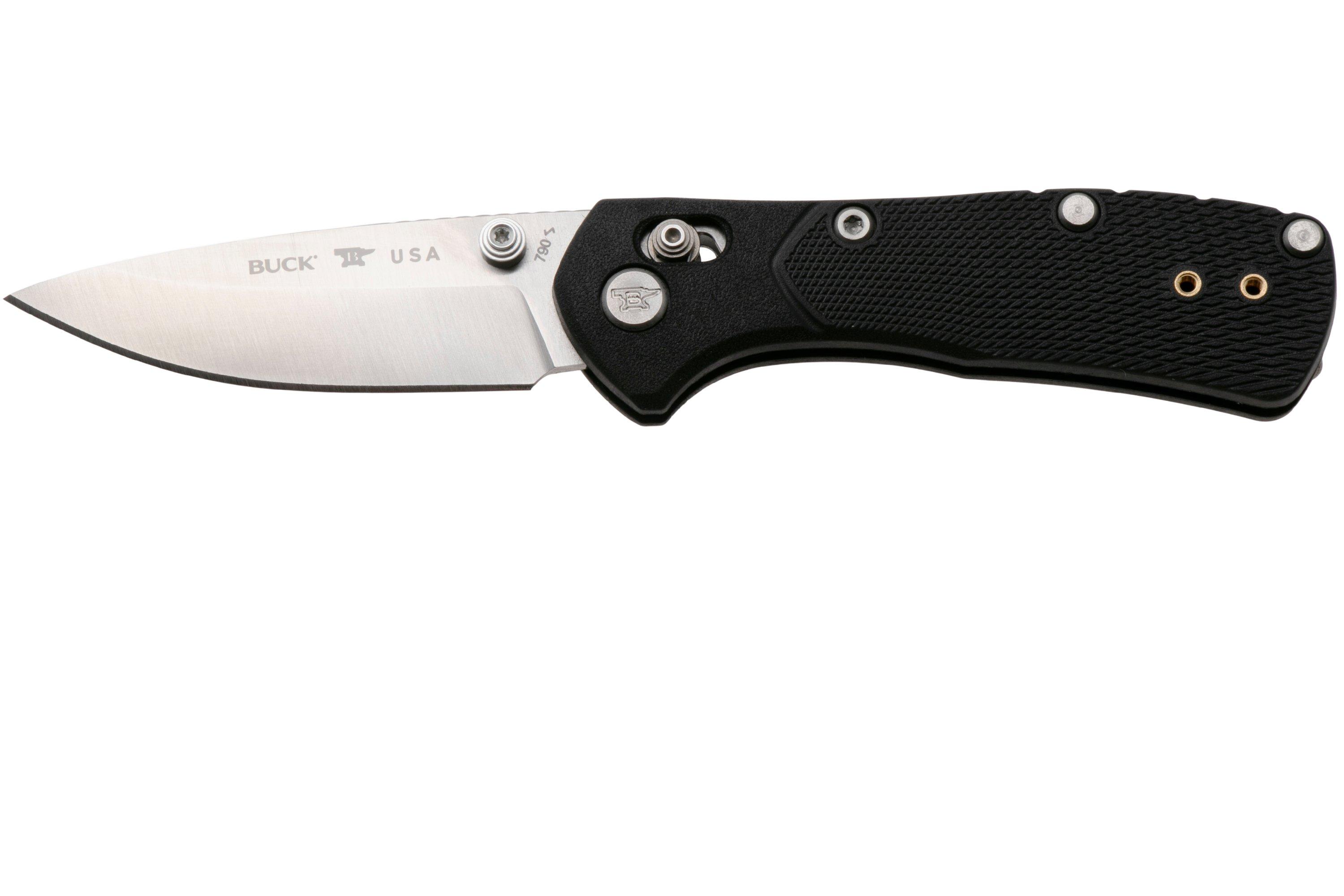 Buck 790 Mini Range Pro 0790BKS1 Satin 154CM, Black FRN, pocket knife ...
