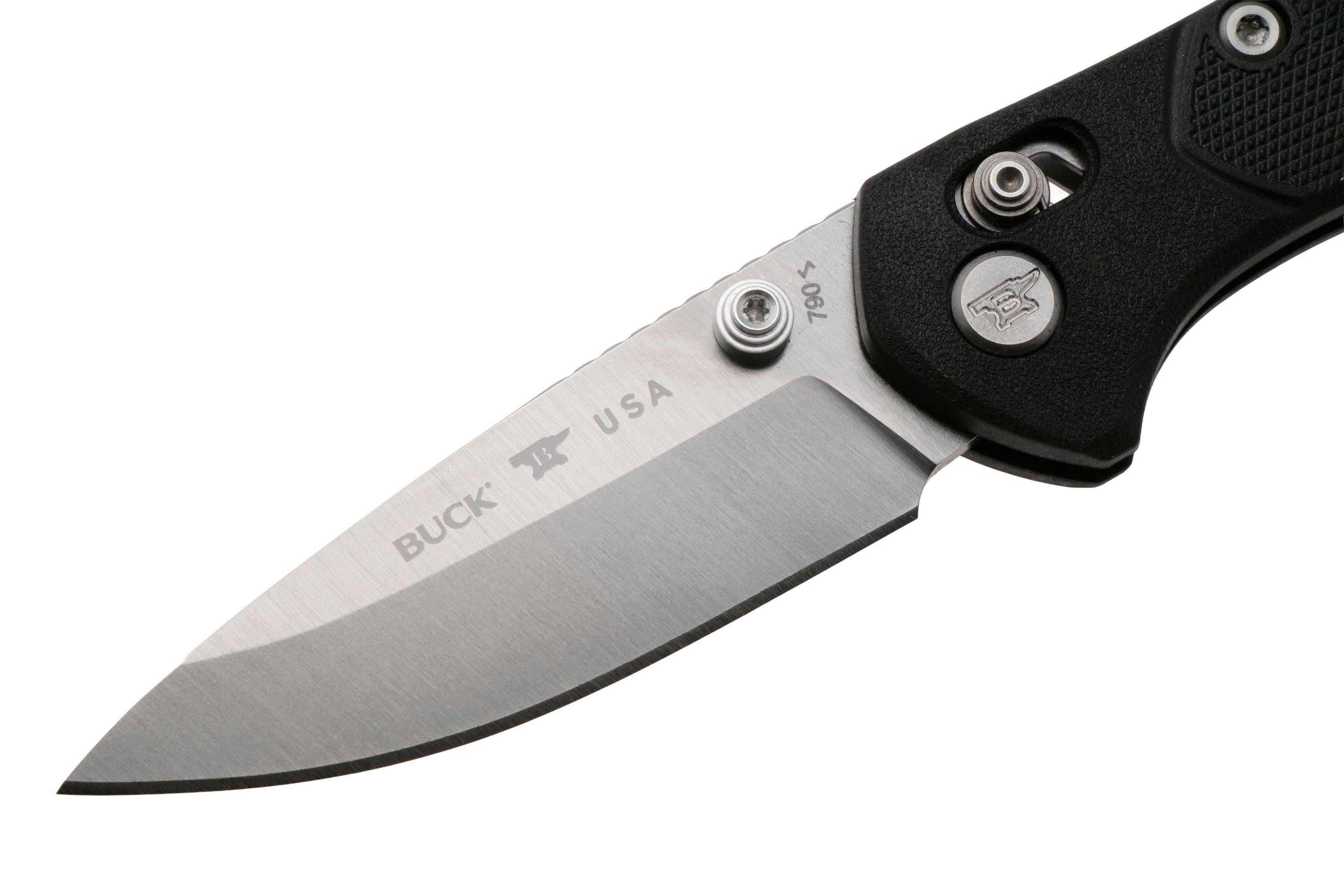 Buck 790 Mini Range Pro 0790BKS1 Satin 154CM, Black FRN, pocket knife ...
