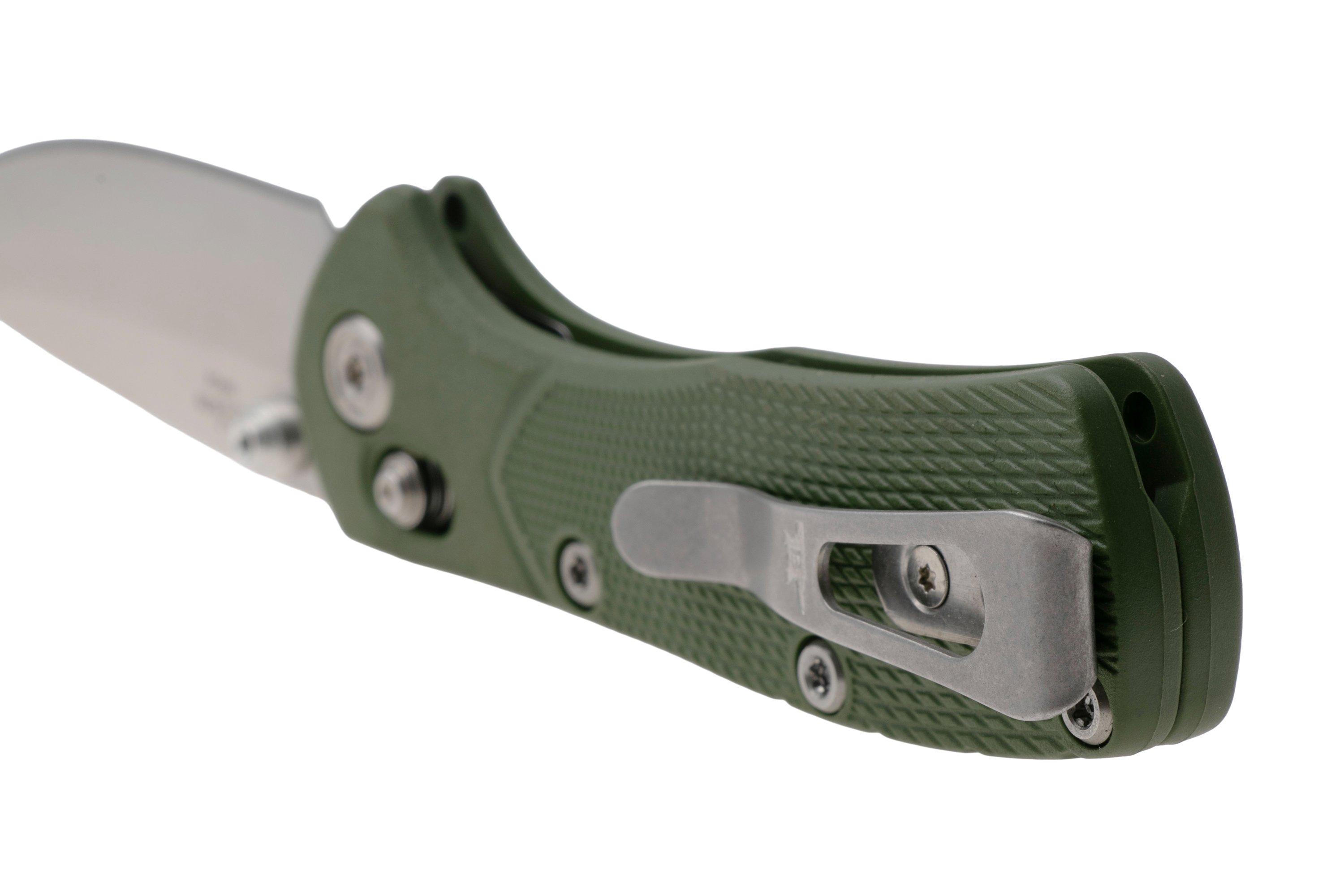 Buck 790 Mini Range Pro 0790GRS1 Satin 154CM, Green FRN, pocket knife ...