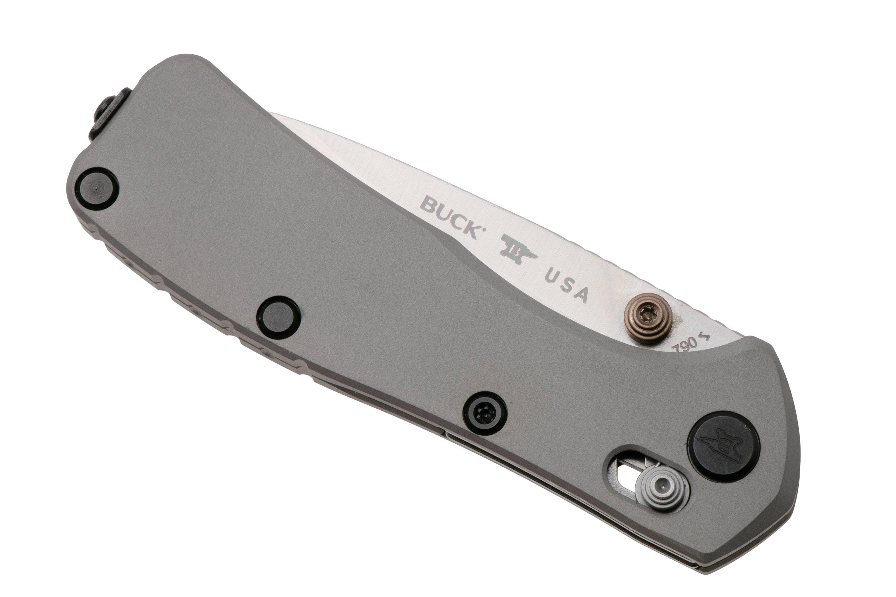 Buck 790 Mini Range Elite 0790GYS Satin MagnaCut, Gray Aluminum ...