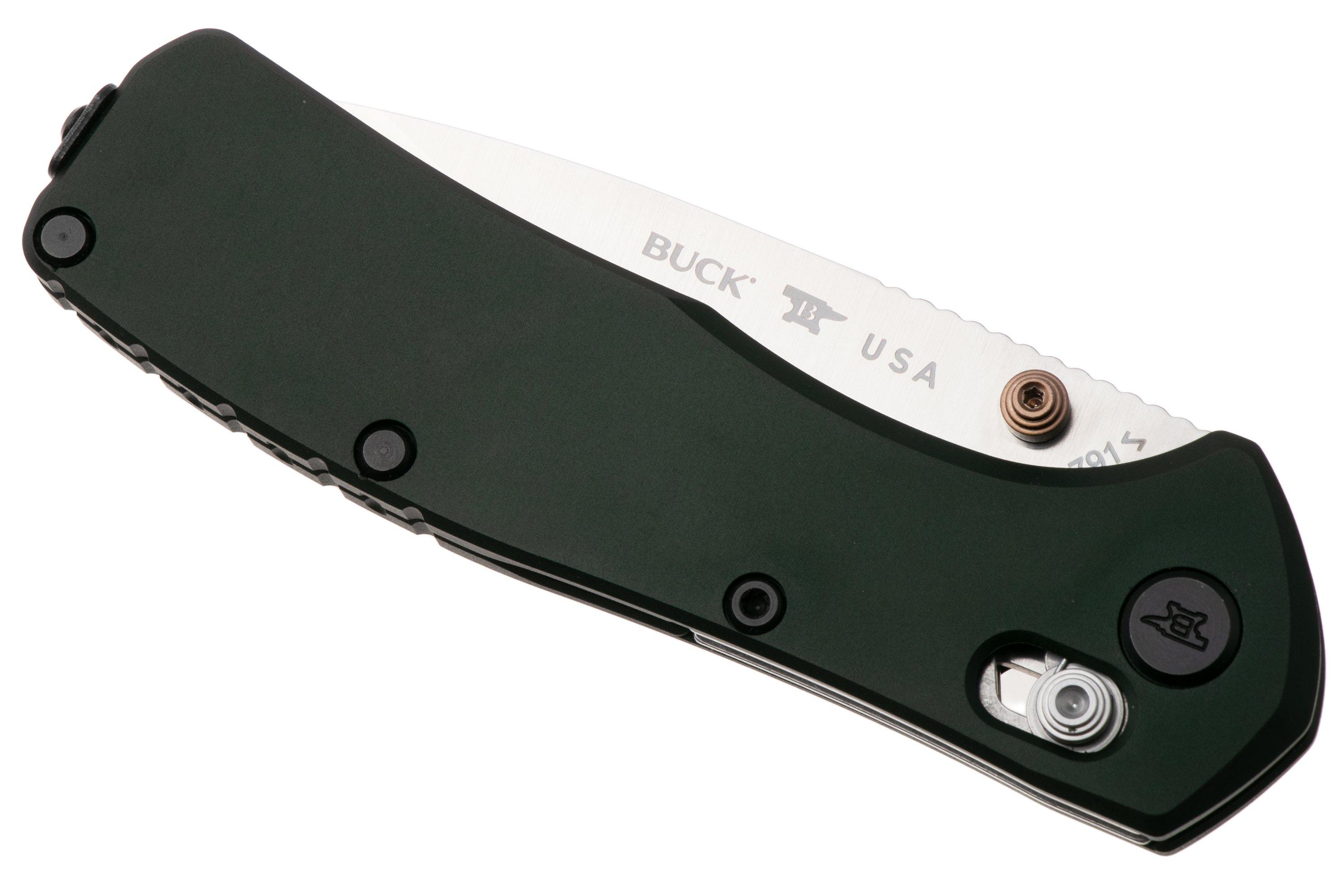 Buck 791 Range Elite 0791GRS Satin MagnaCut, Green Aluminum, pocket ...
