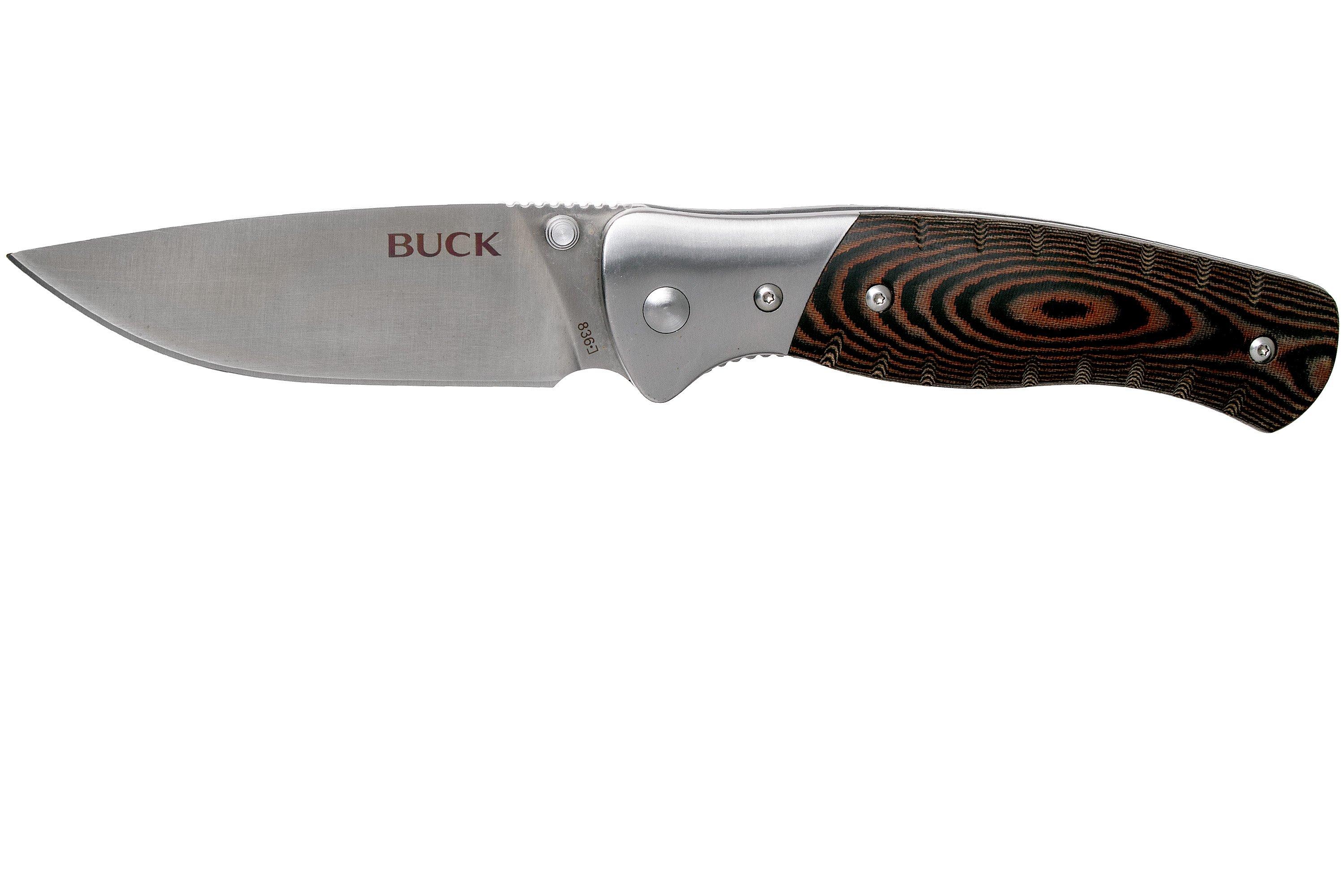 Buck Selkirk micarta pocket knife with firesteel, 0836BRS-B ...