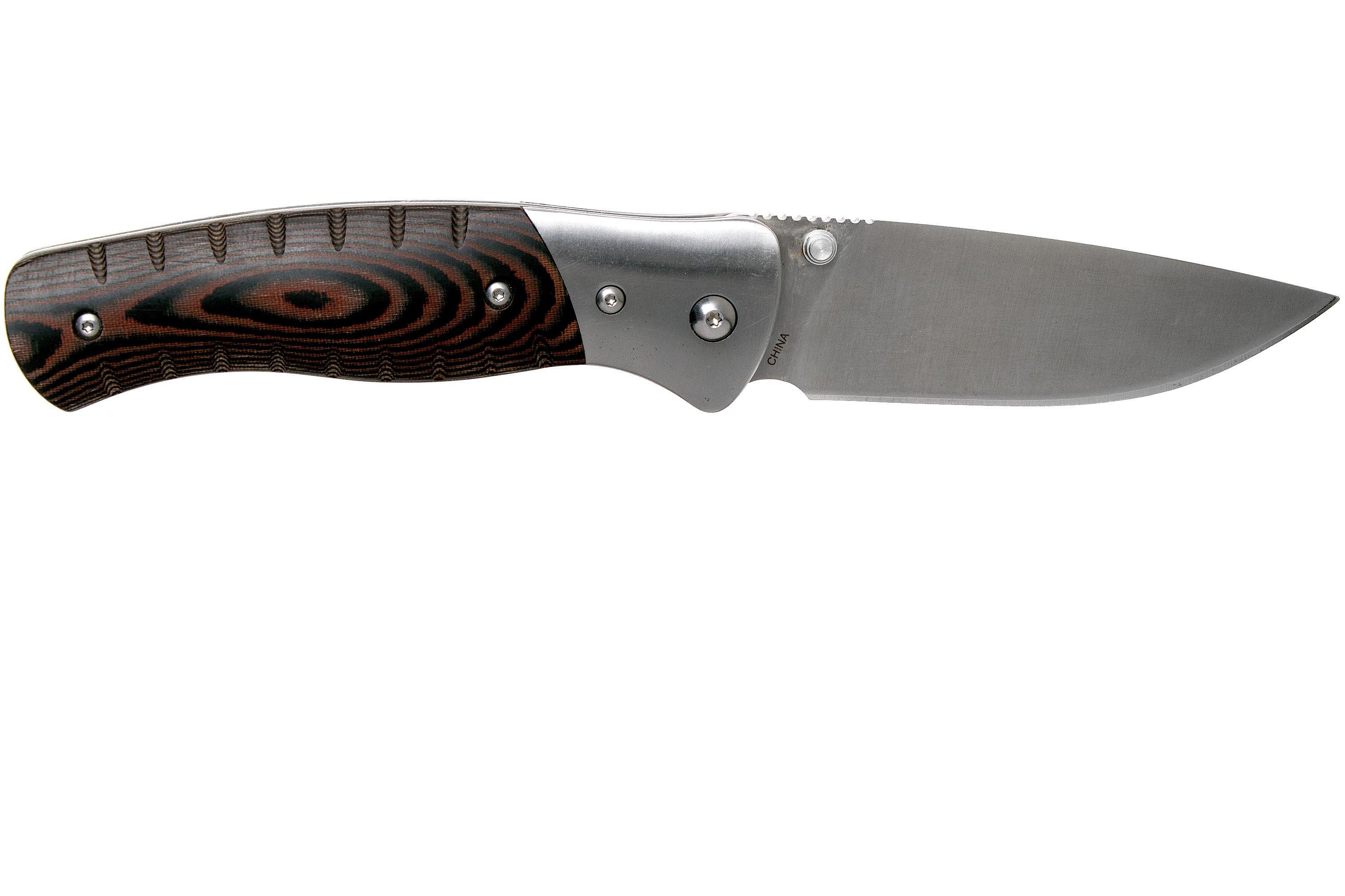 Buck Selkirk micarta pocket knife with firesteel, 0836BRS-B ...