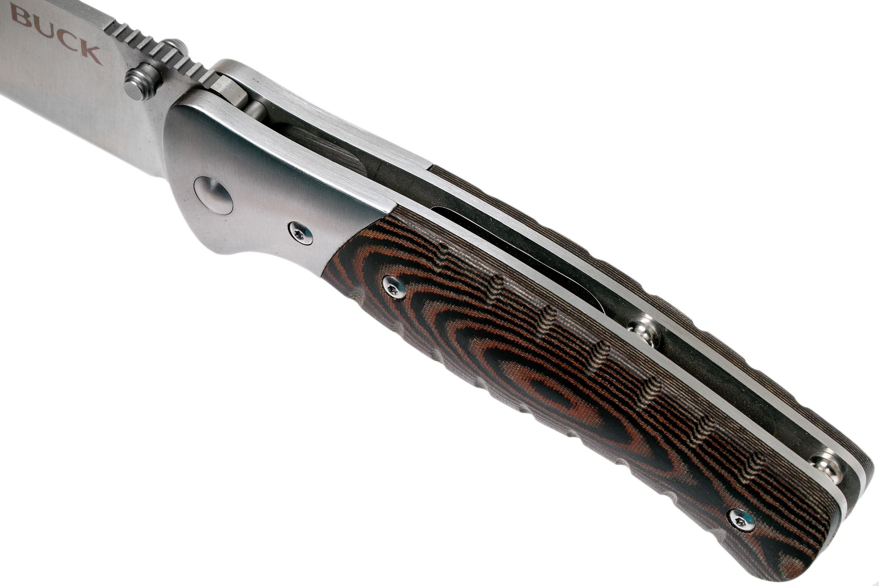 Buck Selkirk micarta pocket knife with firesteel, 0836BRS-B ...