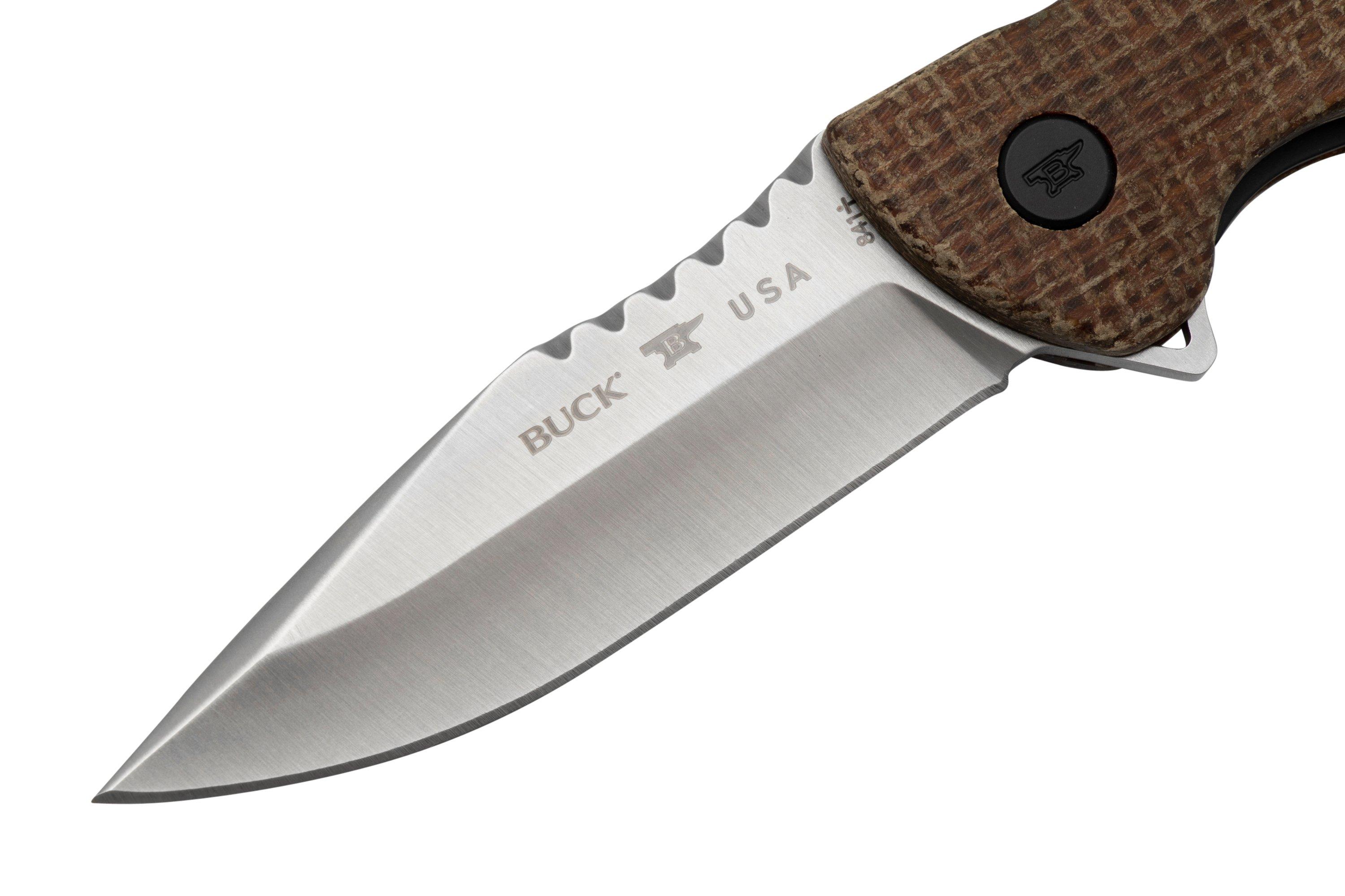 Buck Sprint Pro 0841BRS1 Burlap Micarta, pocket knife | Advantageously ...