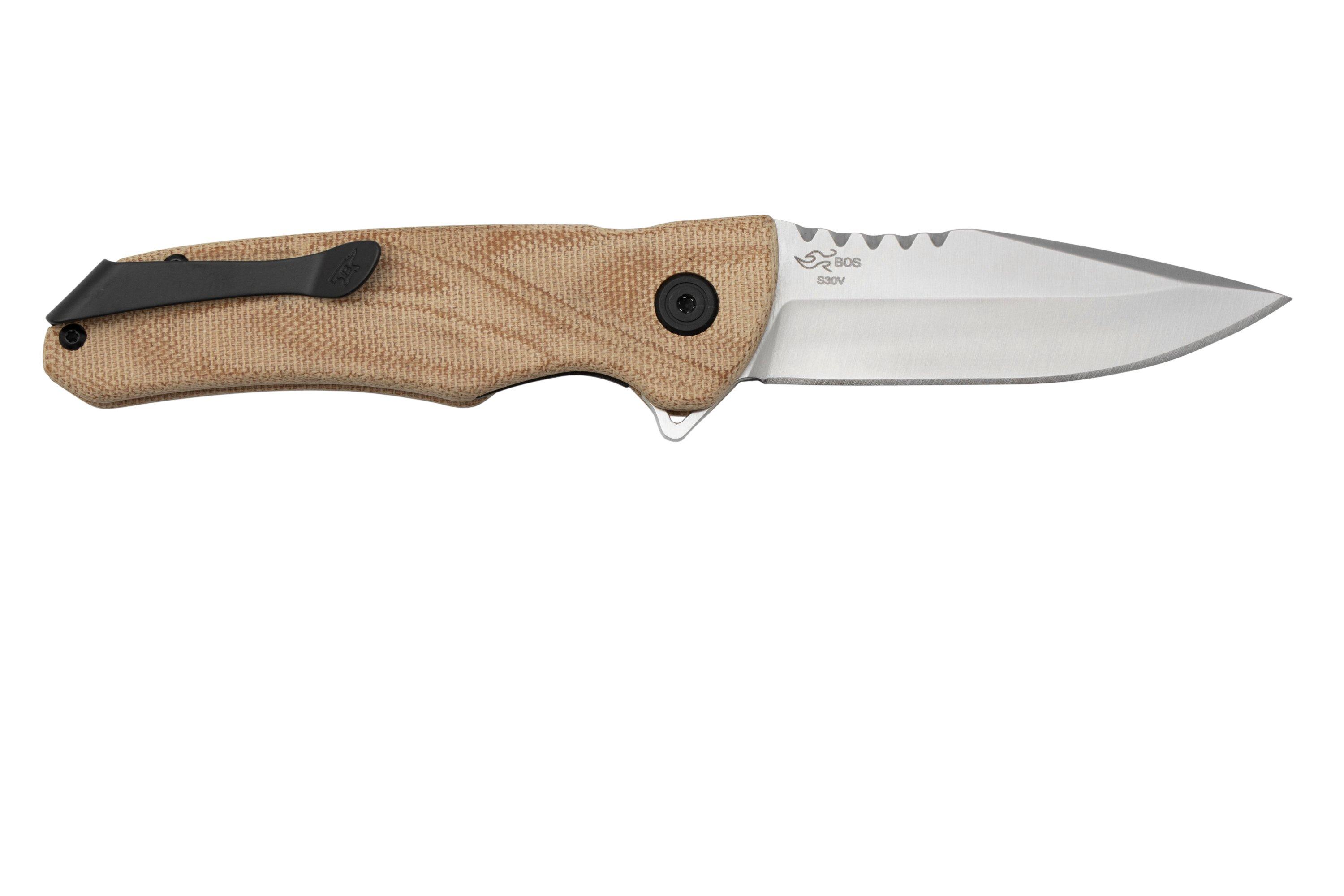 Buck Sprint Pro 0841TNS Natural Micarta, pocket knife | Advantageously ...