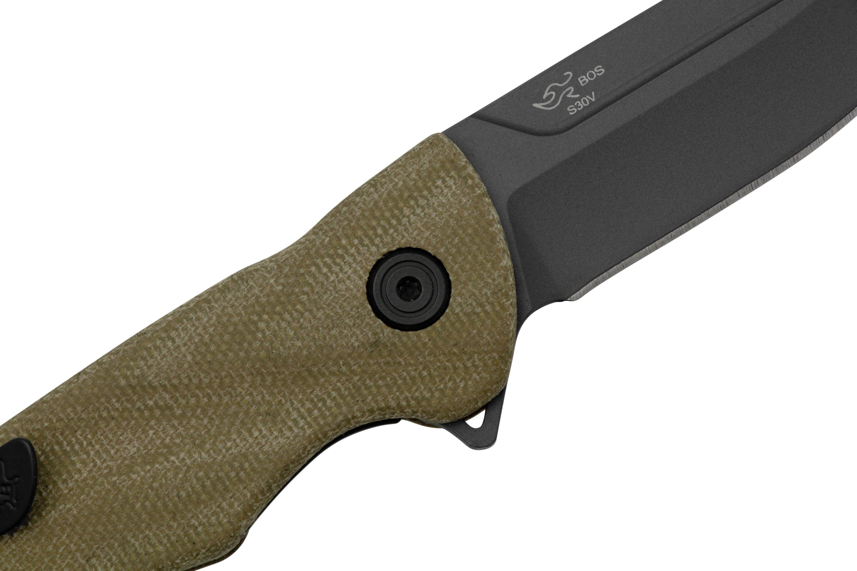 Buck Sprint Ops 0843GRS Green Canvas Micarta, pocket knife ...