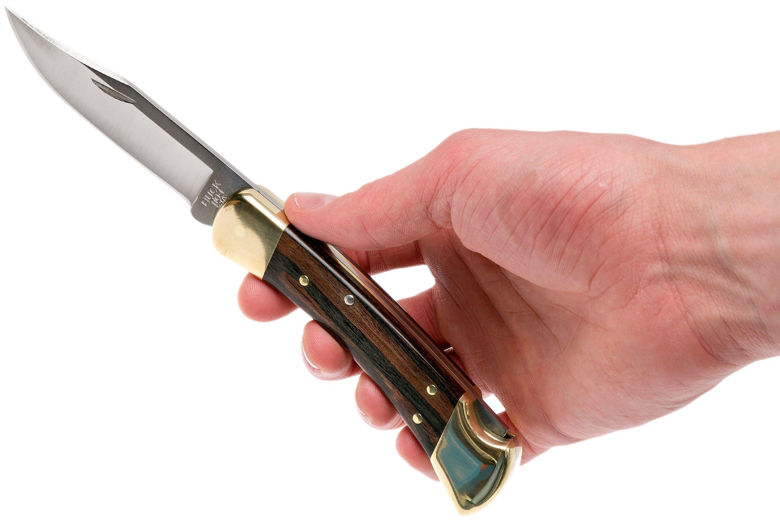 Buck 110 Folding Hunter pocket knife, Dymondwood | Advantageously ...