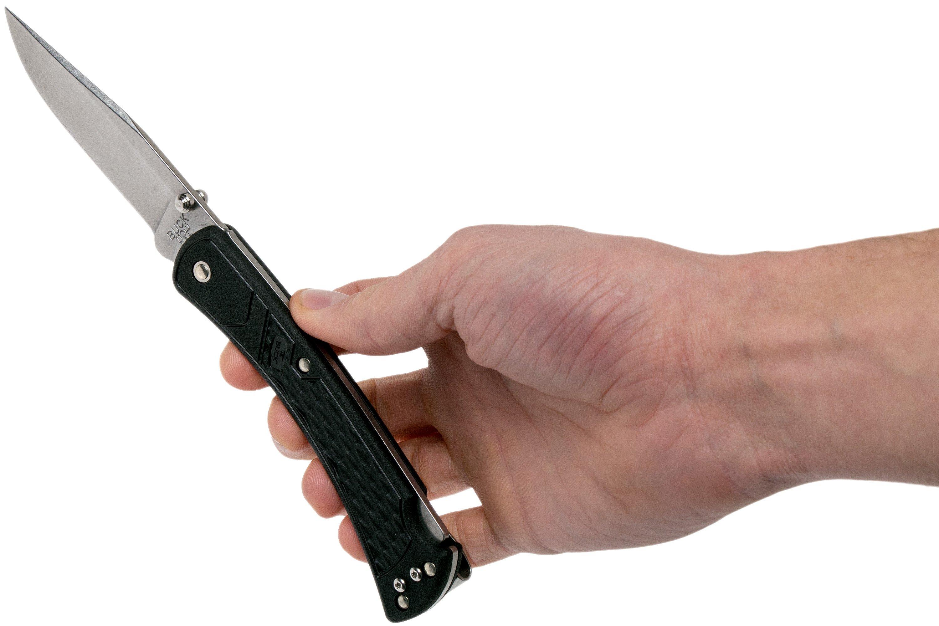 Buck 110 Slim Knife Select Black 0110BKS1 pocket knife | Advantageously ...
