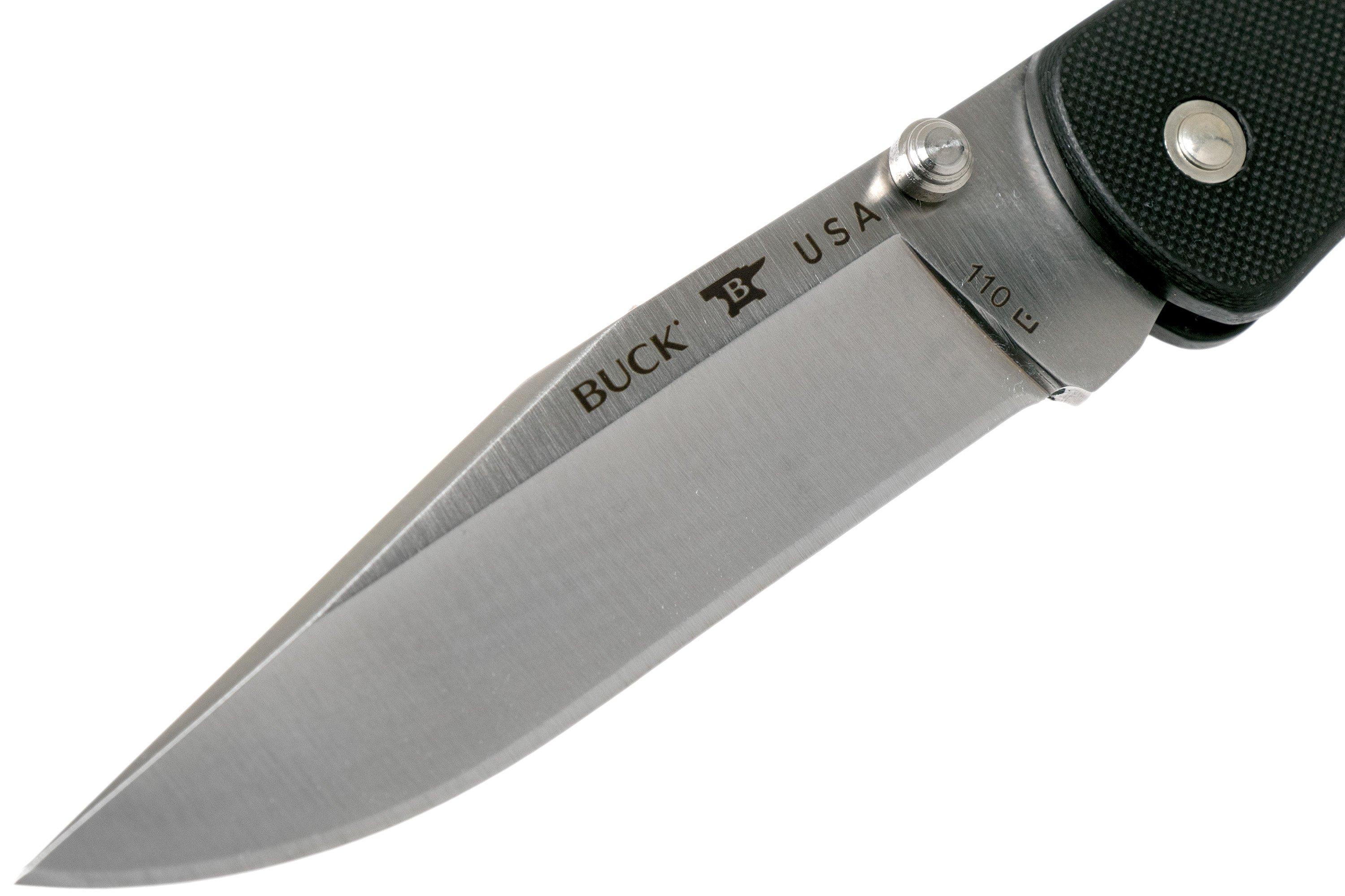 Buck 110 Slim Knife Pro Black G10 0110BKS4-B pocket knife ...
