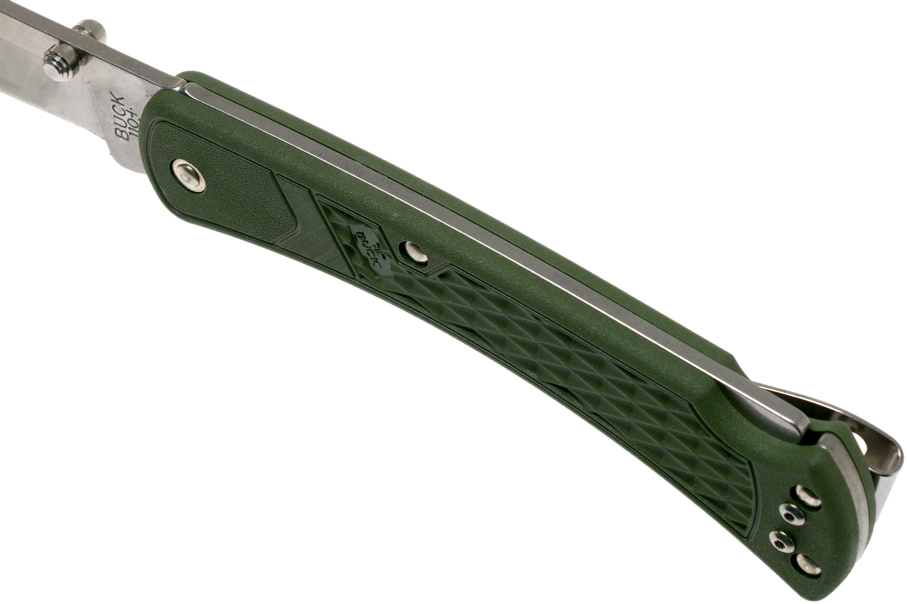 Buck 110 Slim Knife Select OD Green 0110ODS2 pocket knife ...