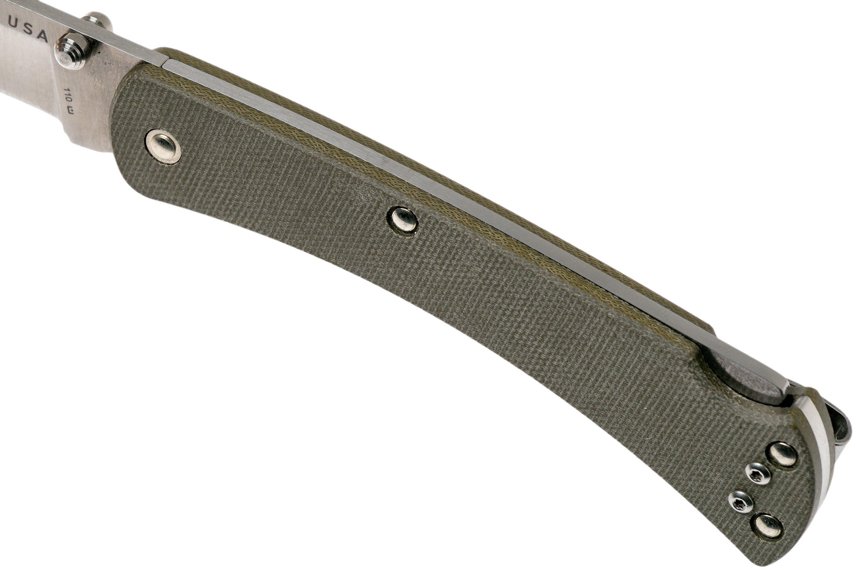 Buck 110 Slim Knife Pro Green Micarta 0110ODS4 pocket knife ...