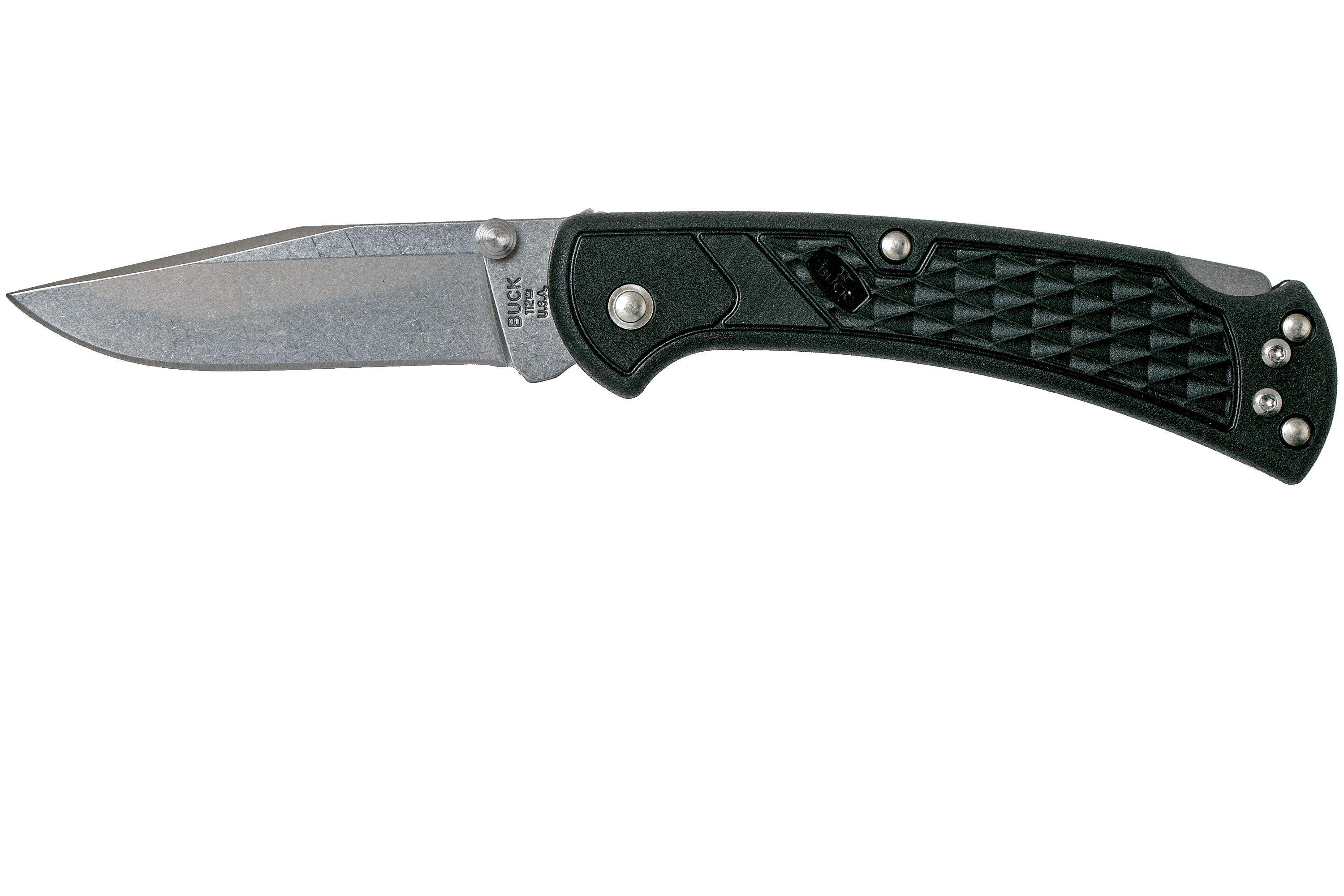 Buck 112 Ranger Slim Knife Select Black 0112BKS1 couteau de poche ...