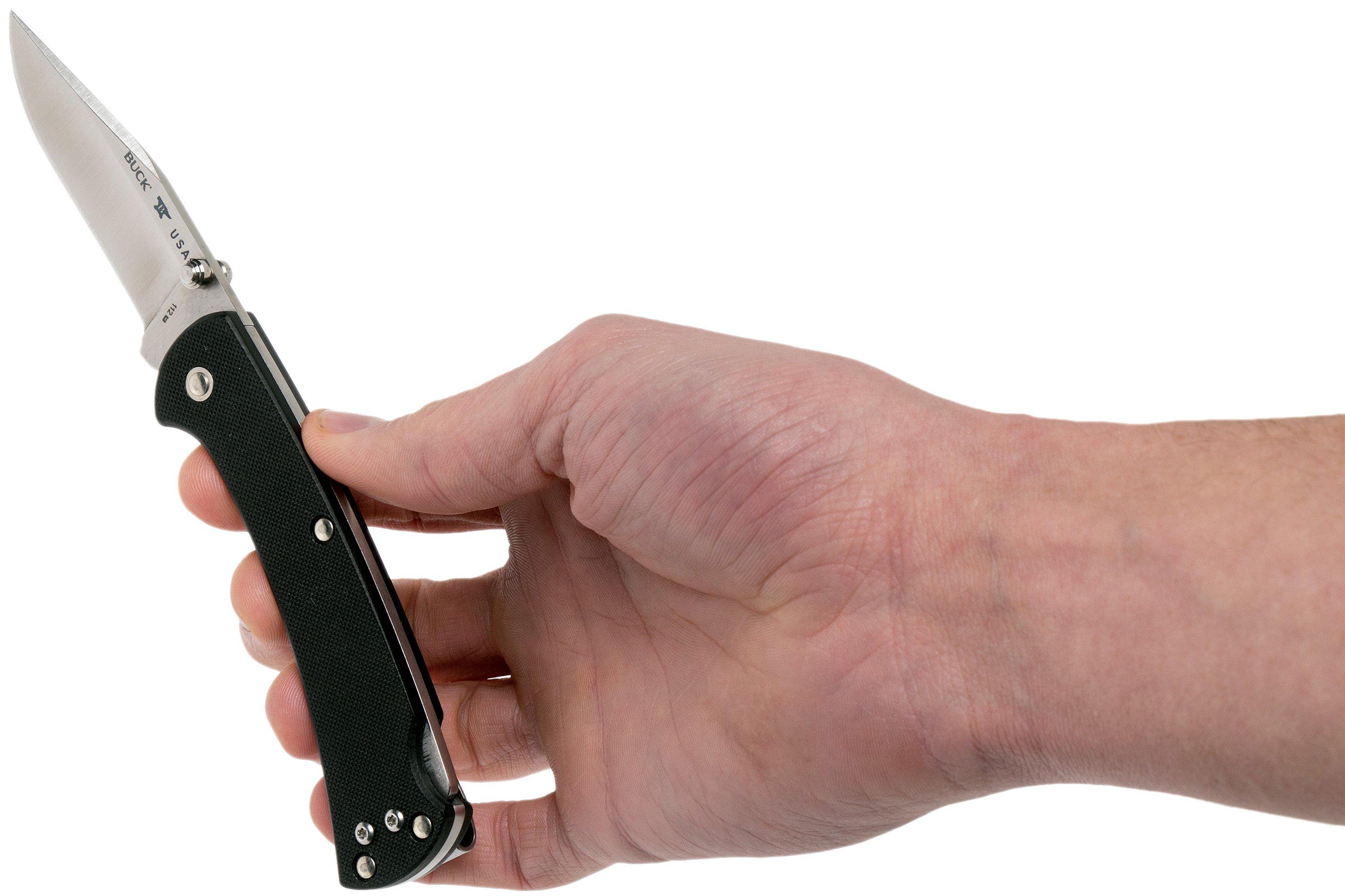 Buck 112 Ranger Slim Knife Pro Black G10 0112BKS6 pocket knife ...