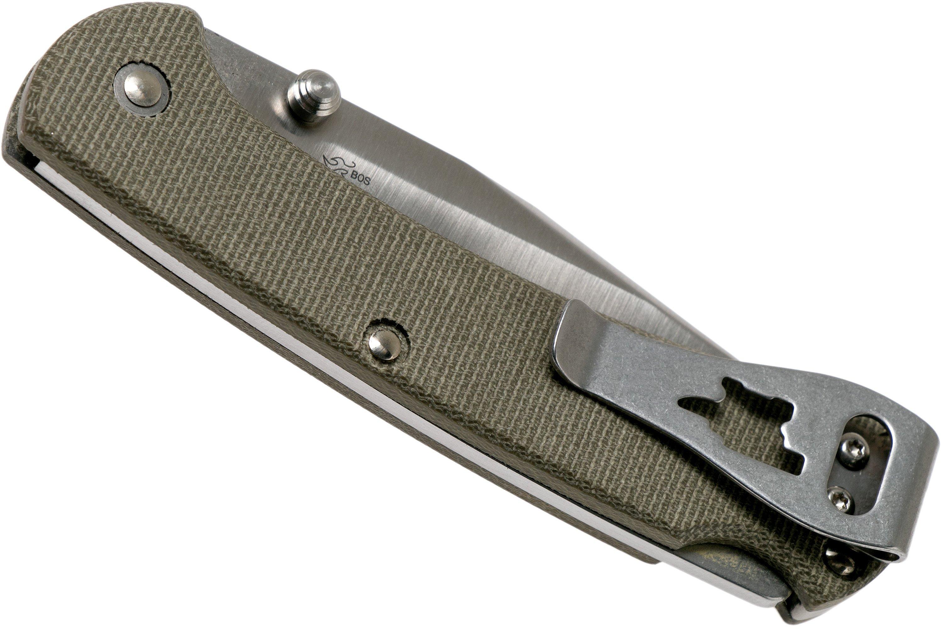Buck 112 Ranger Slim Knife Pro Green Micarta 0112ODS6 pocket knife ...