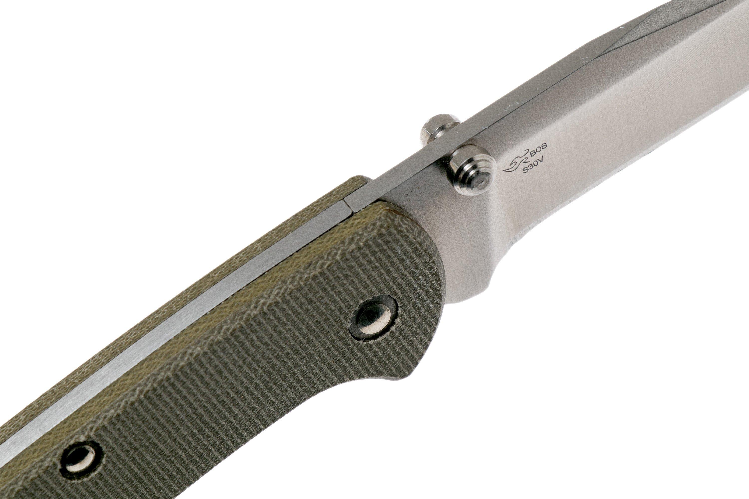 Buck 112 Ranger Slim Knife Pro Green Micarta 0112ODS6 pocket knife ...