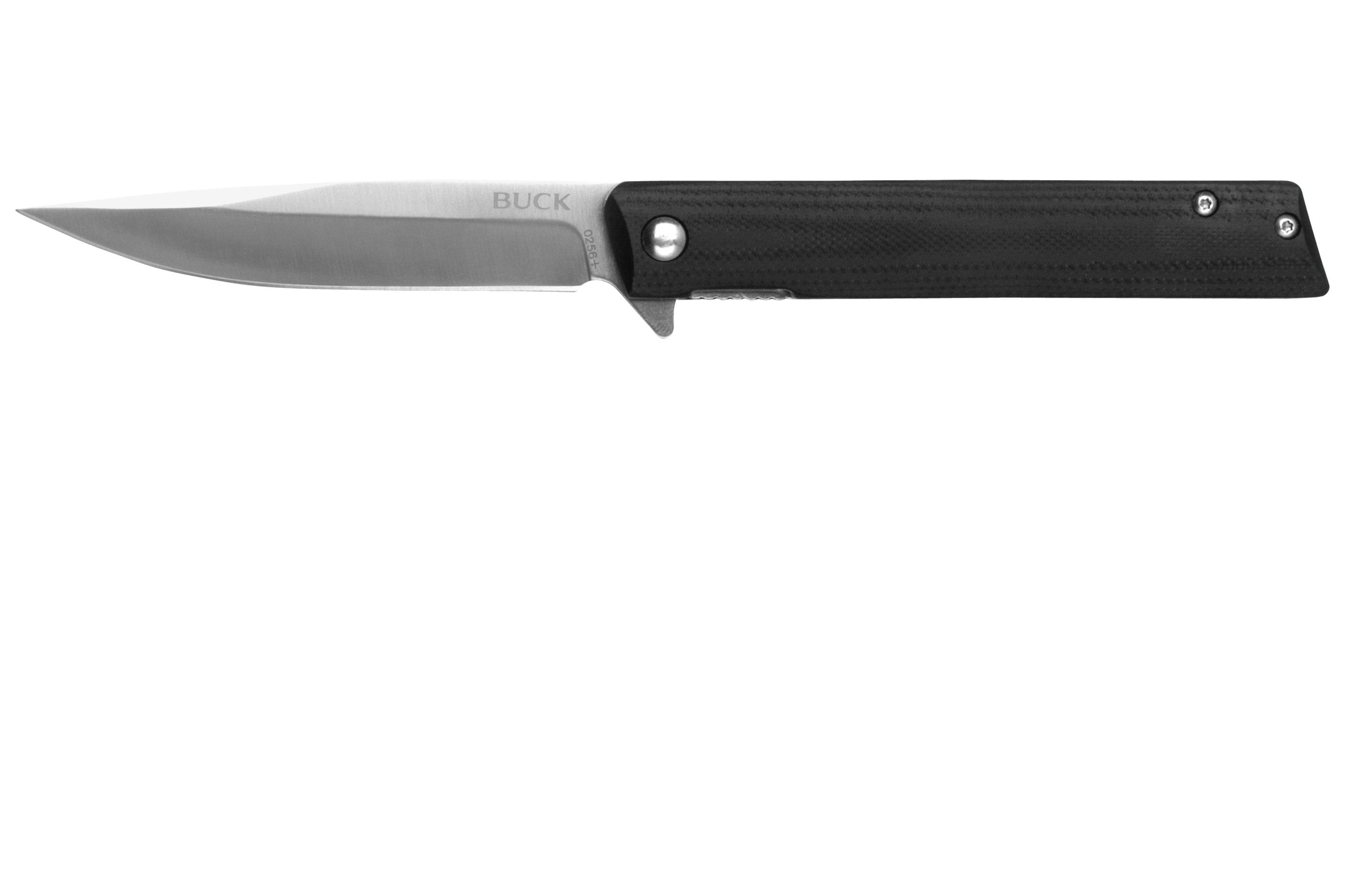 Buck Decatur 256BKS Black G10 pocket knife | Advantageously shopping at ...