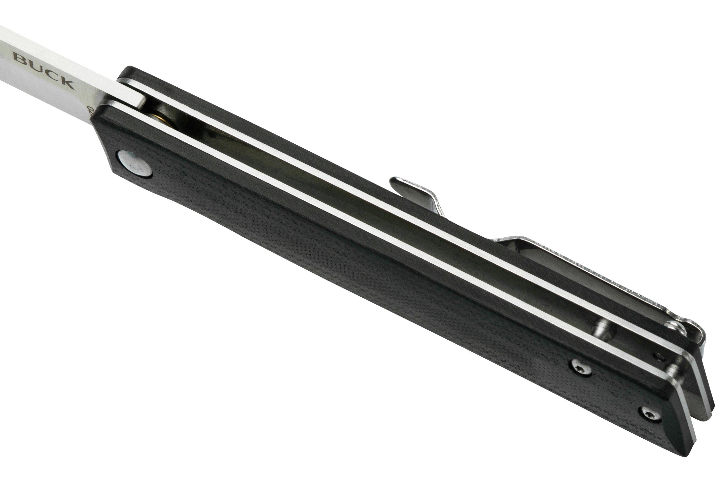 Buck Decatur 256BKS Black G10 pocket knife | Advantageously shopping at ...