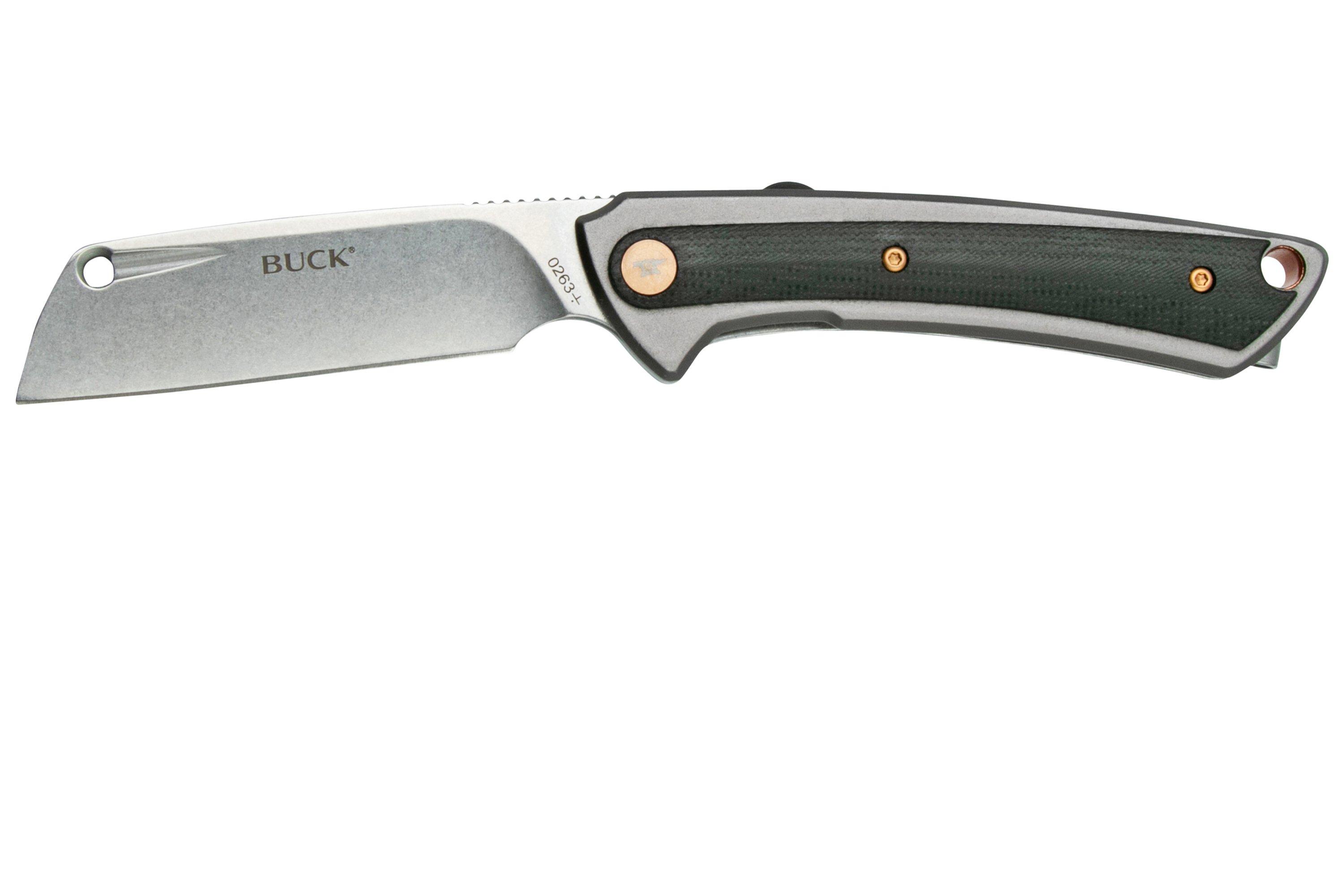 Buck HiLine 263GYS cleaver pocket knife | Advantageously shopping at ...