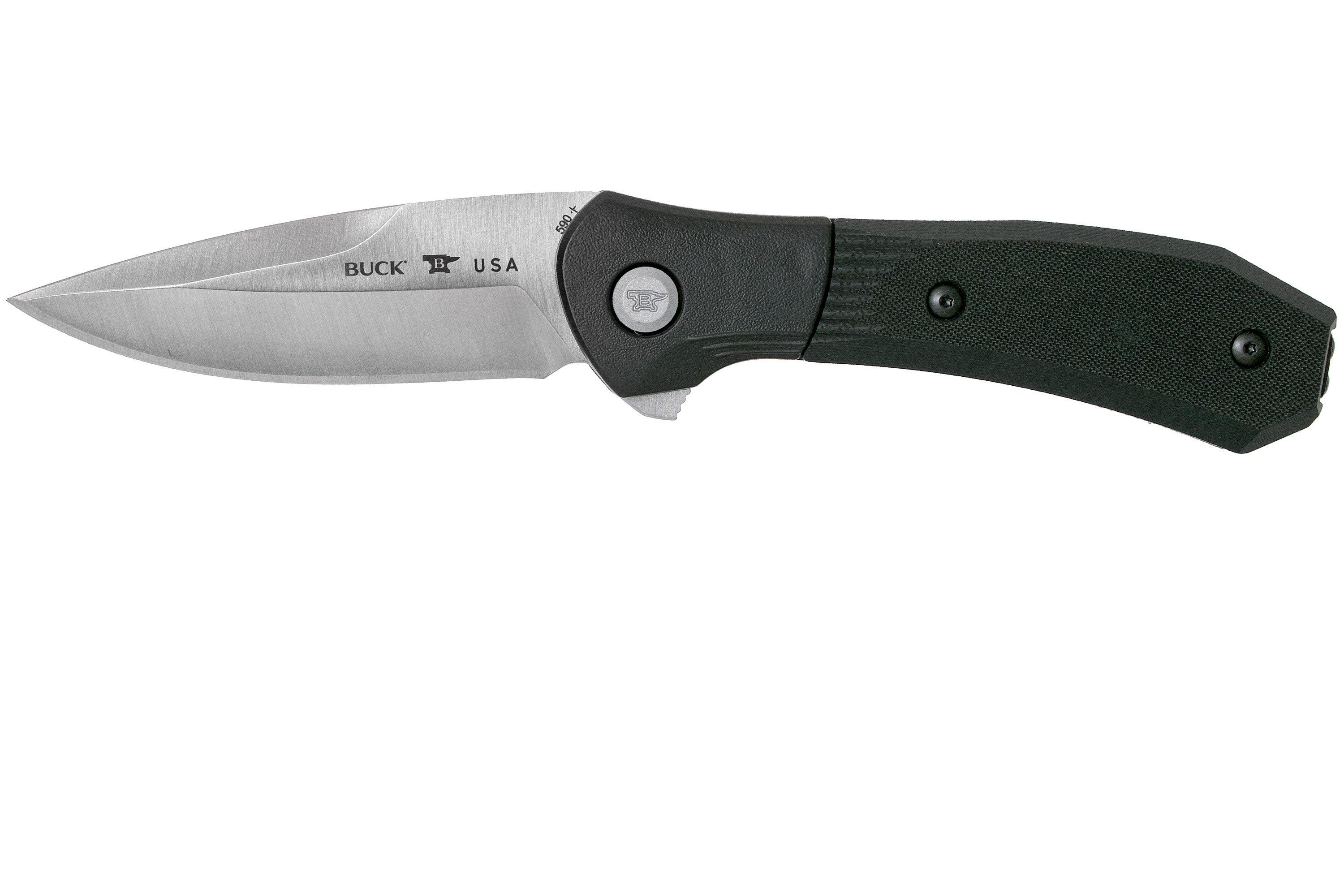 Buck 590BKS Paradigm Black G10 pocket knife | Advantageously shopping ...