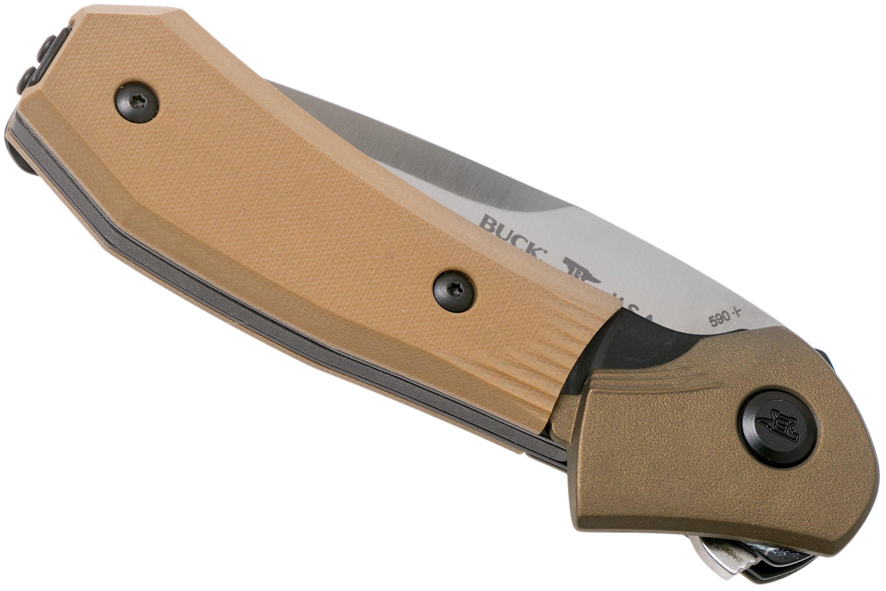 Buck 590BRS Paradigm Brown G10 pocket knife | Advantageously shopping ...
