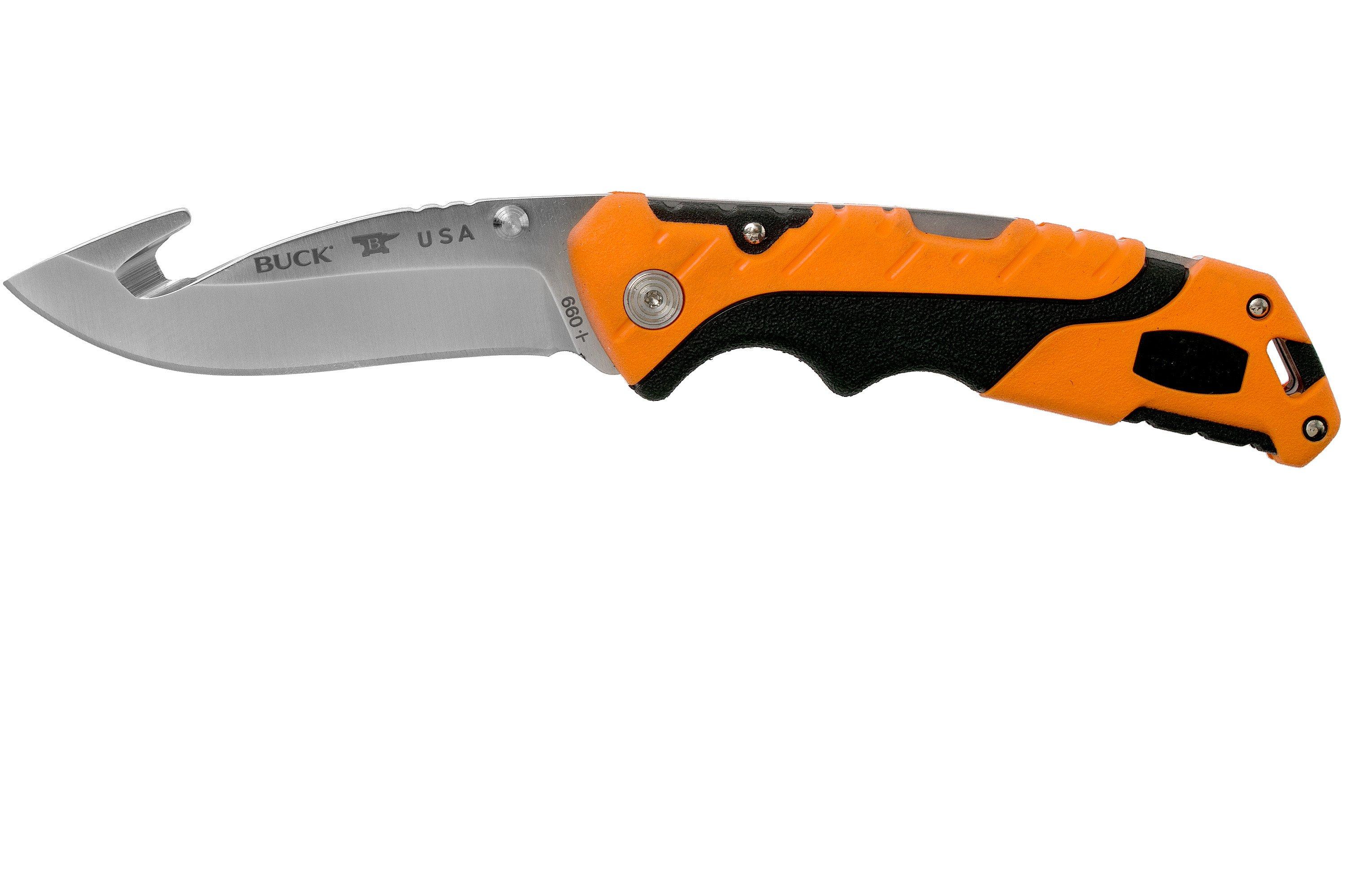 Buck Folding Pursuit Pro Guthook Large 660ORG Orange coltello da caccia ...