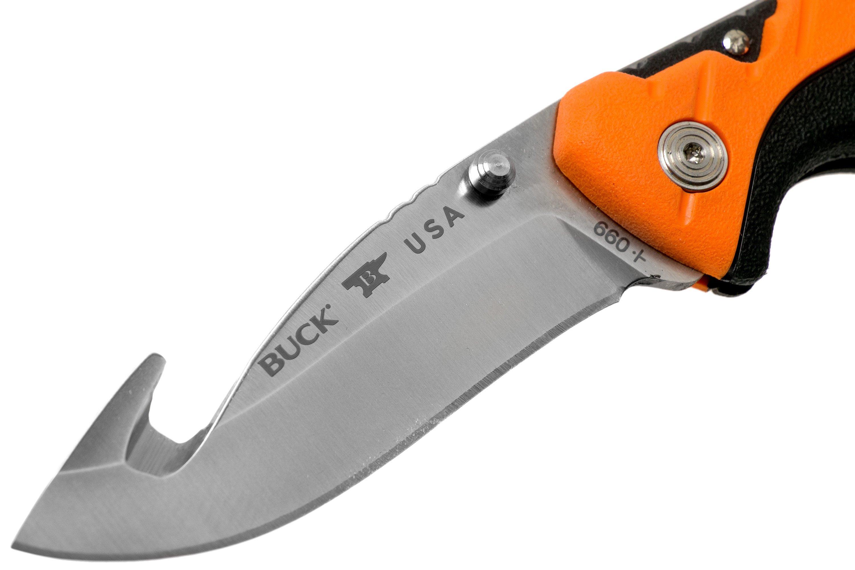 Buck Folding Pursuit Pro Guthook Large 660ORG Orange coltello da caccia ...