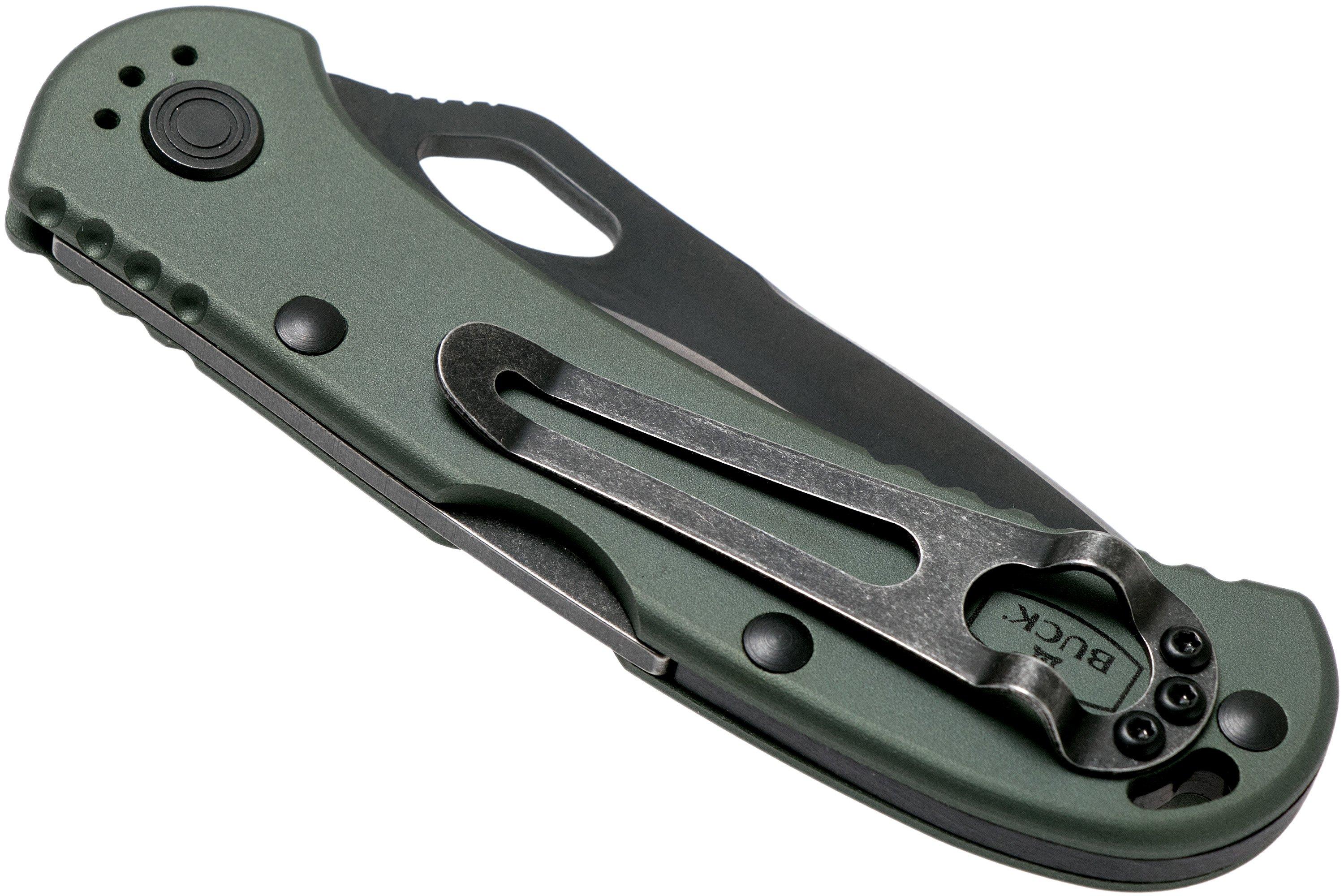 Buck 722 Spitfire 0722ODS2-B plain edge, green | Advantageously ...