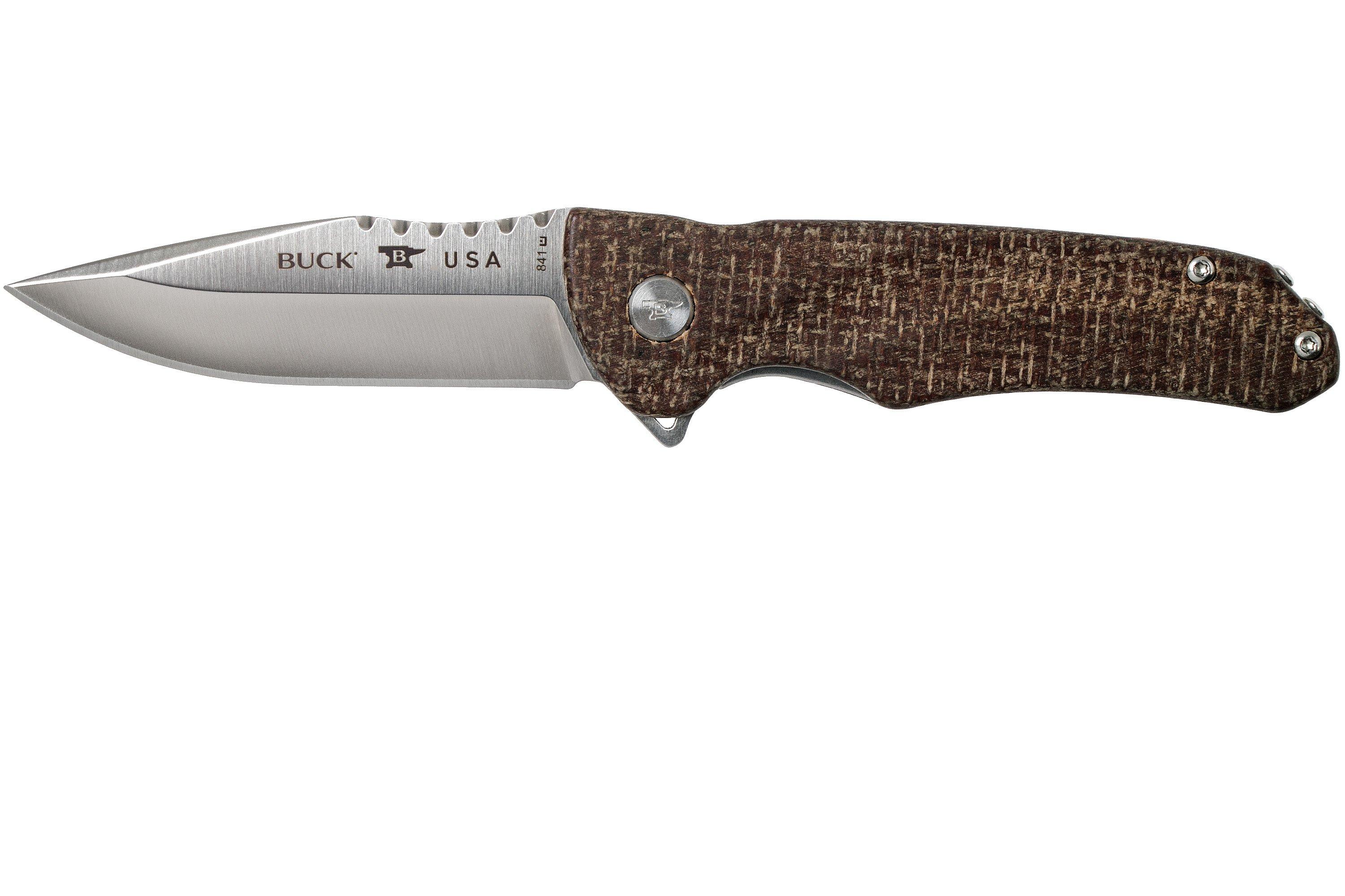 Buck Sprint Pro BB Burlap Micarta 0841BRS pocket knife | Advantageously ...