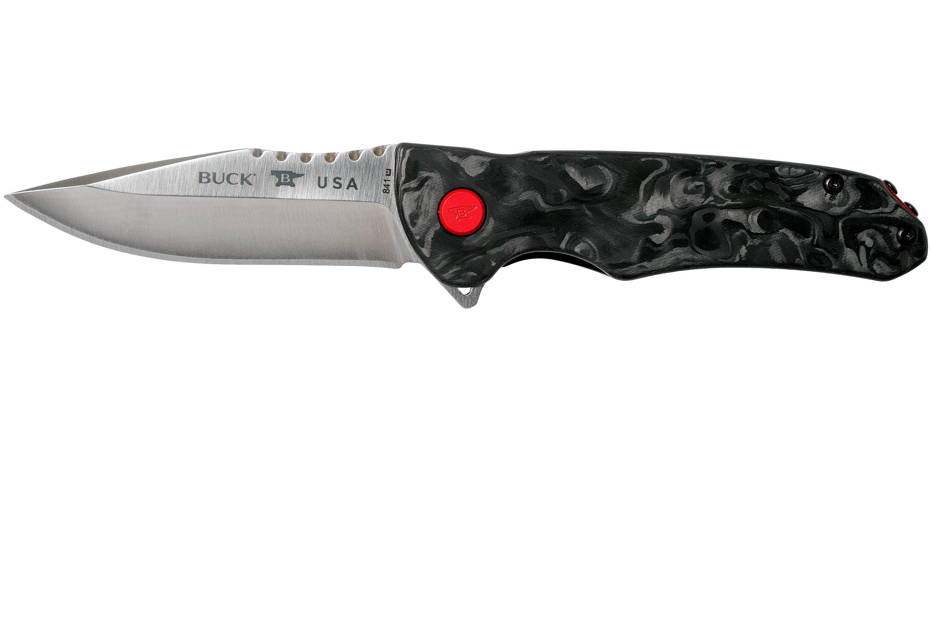 Buck Sprint Pro BB Marbled Carbon fibre 0841CFS pocket knife ...