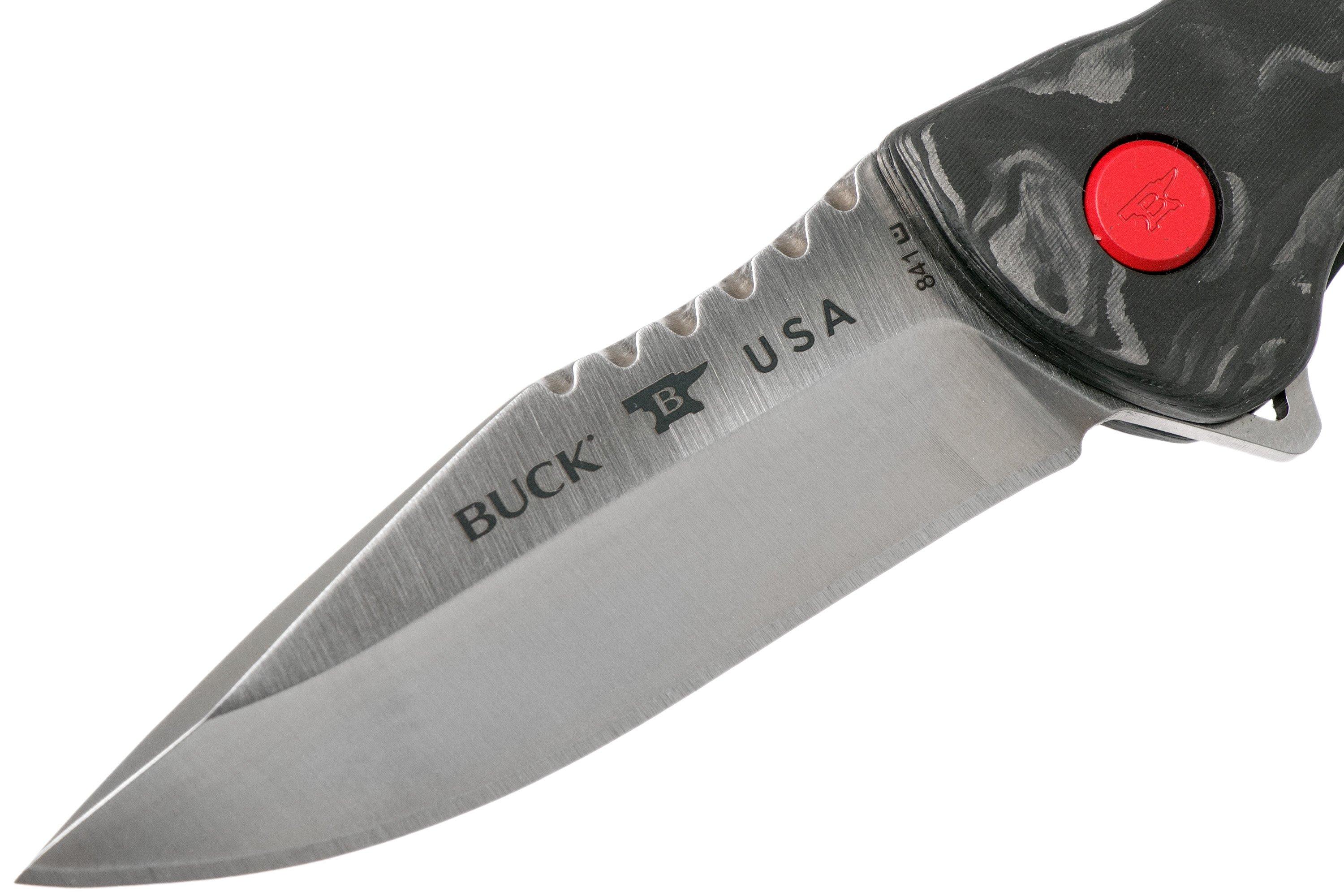Buck Sprint Pro BB Marbled Carbon fibre 0841CFS pocket knife ...