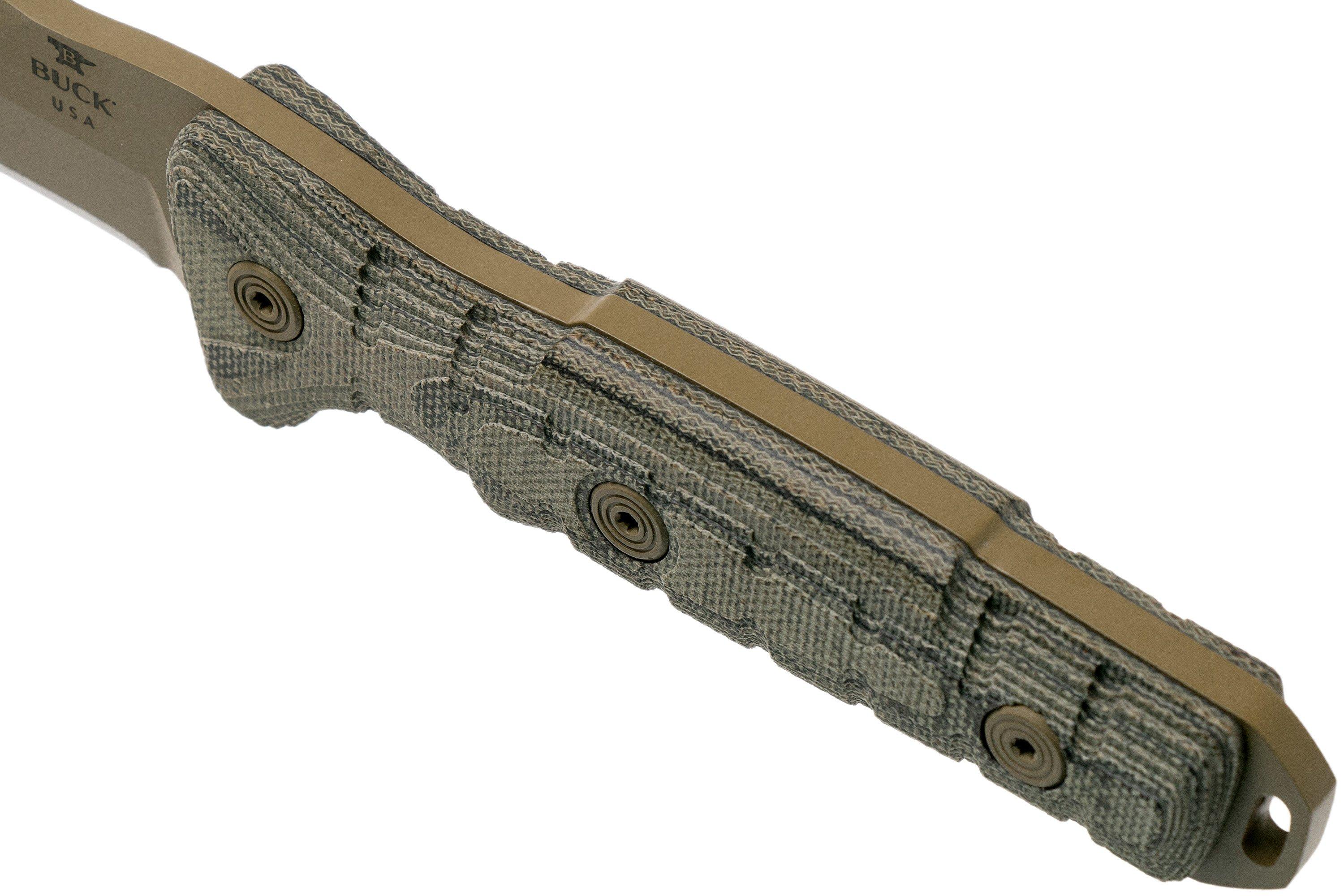 Buck Ground Combat Knife Spear Point 891BRS Coyote Brown GCK coltello ...